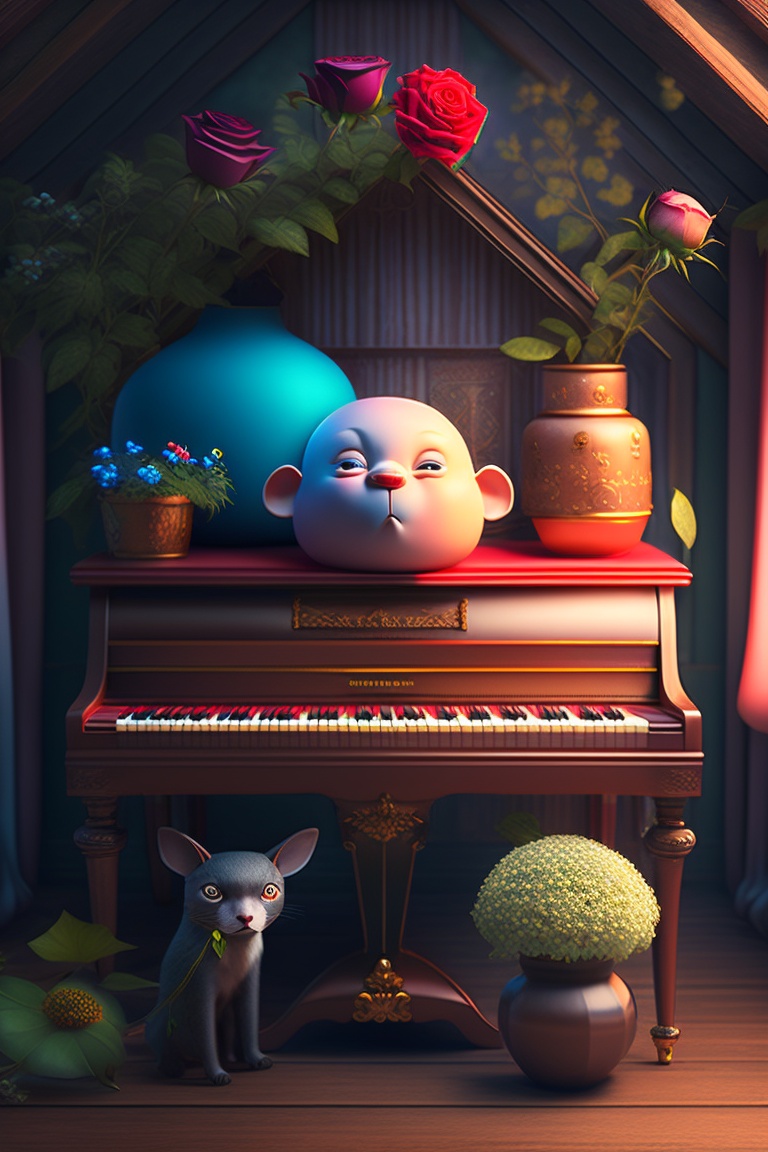 Lexica - A surreal and medieval minimalist scene featuring 3D-rendered ...