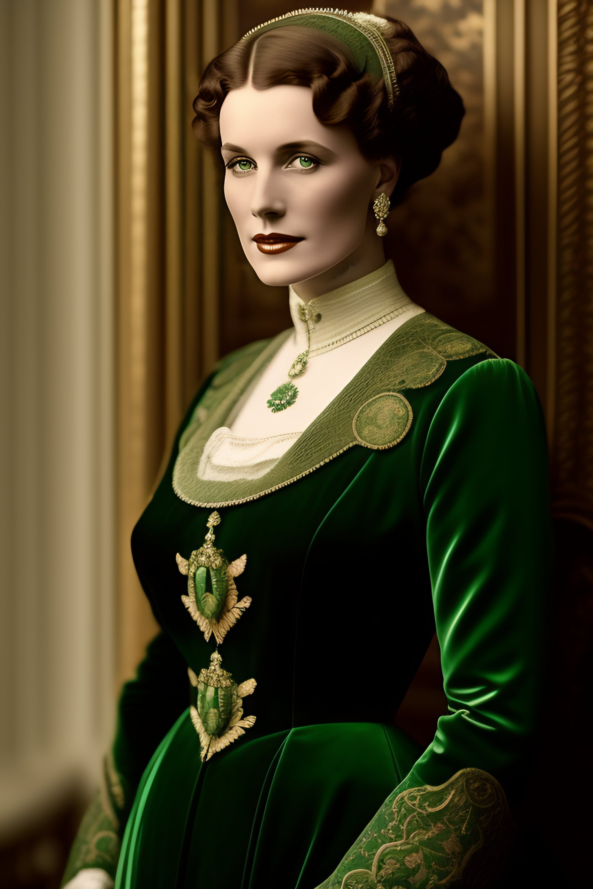 Lexica - Photograph of an edwardian duchess wearing edwardian velvet ...