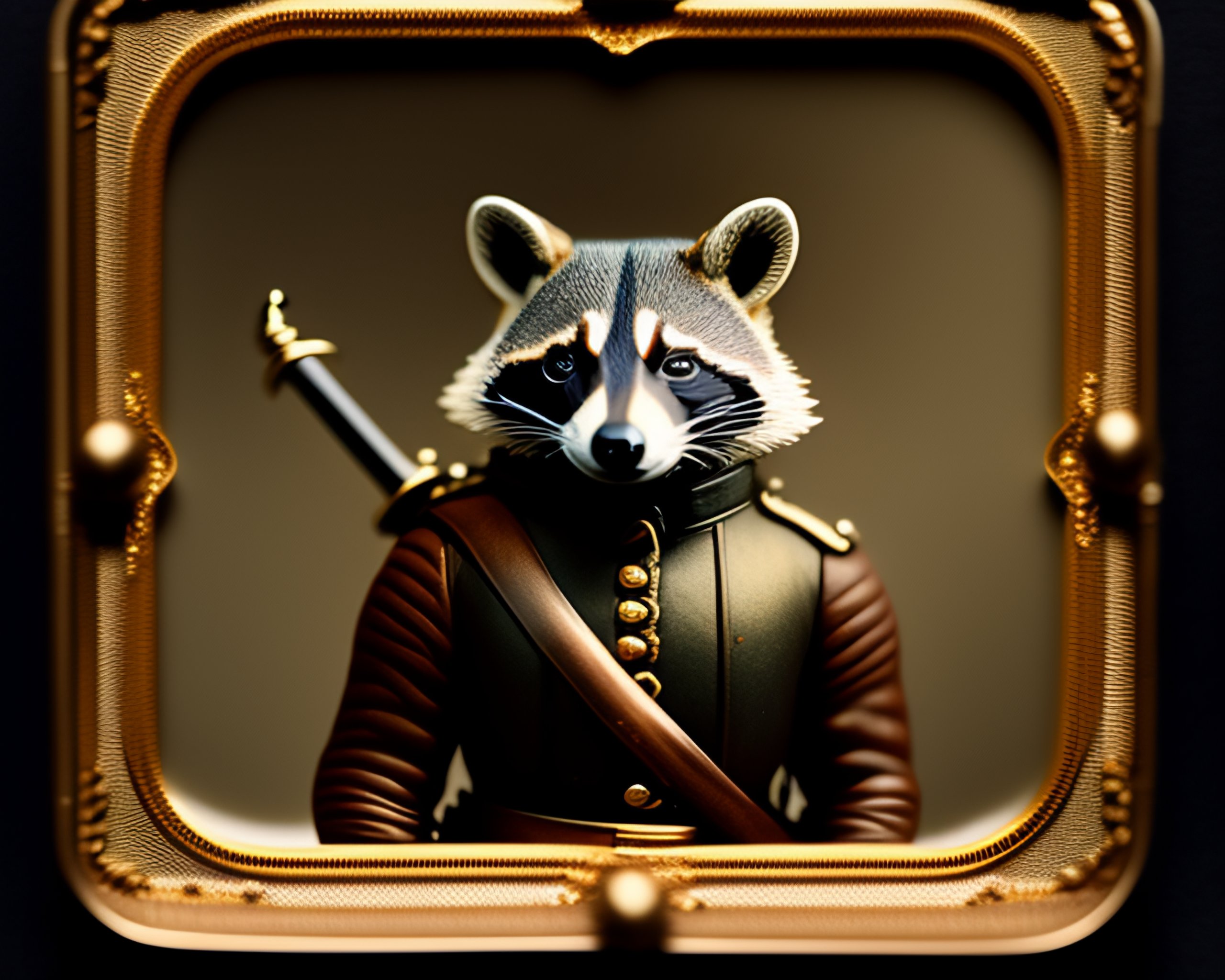 Lexica - Tintype action shot of a raccoon soldier fighting in the civil war