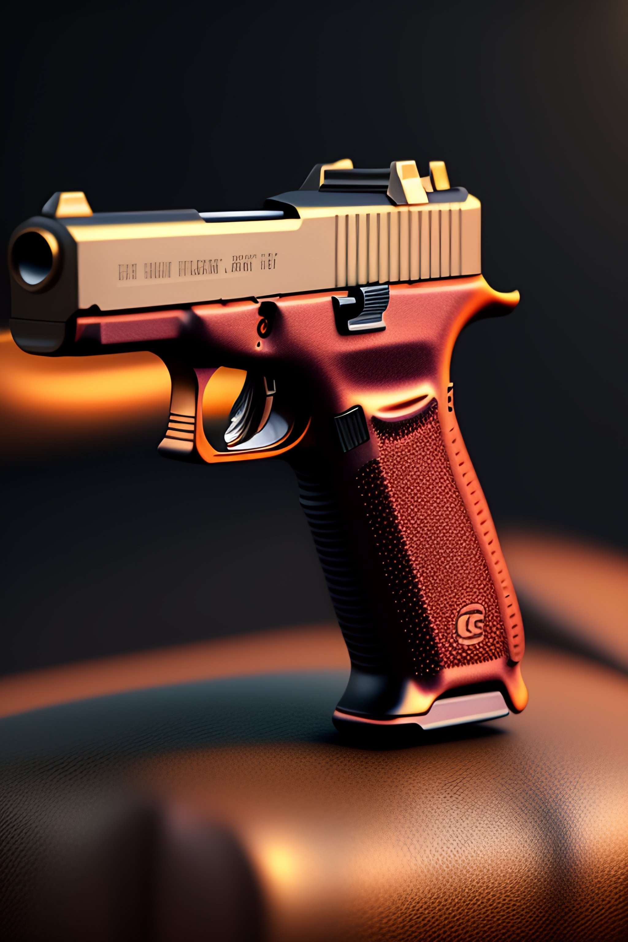 Lexica - Glock firearm, Highly detailed, Depth, Lumen render, 8k