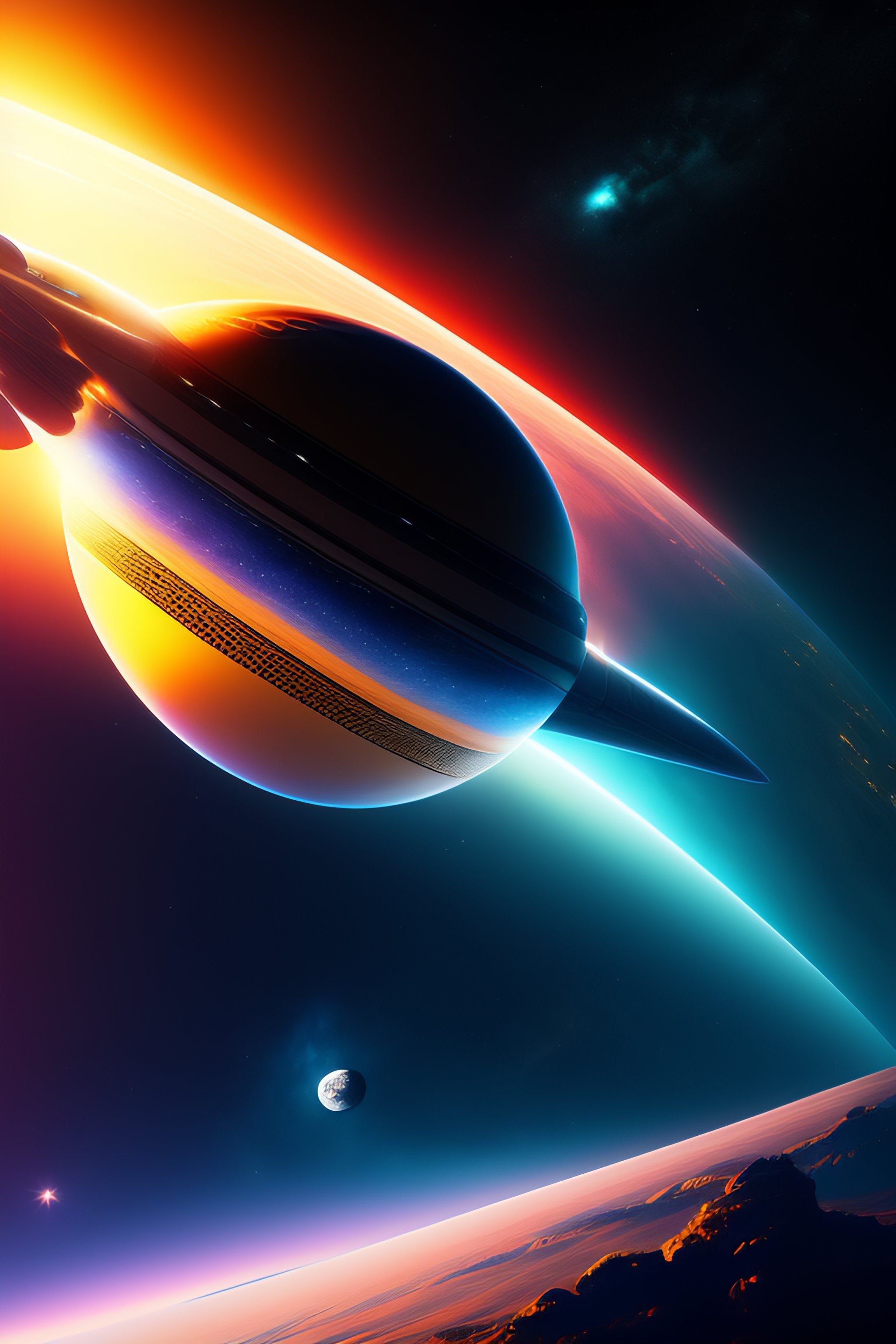 Lexica - Travel in space , spaceship, high resolution wallpaper ...