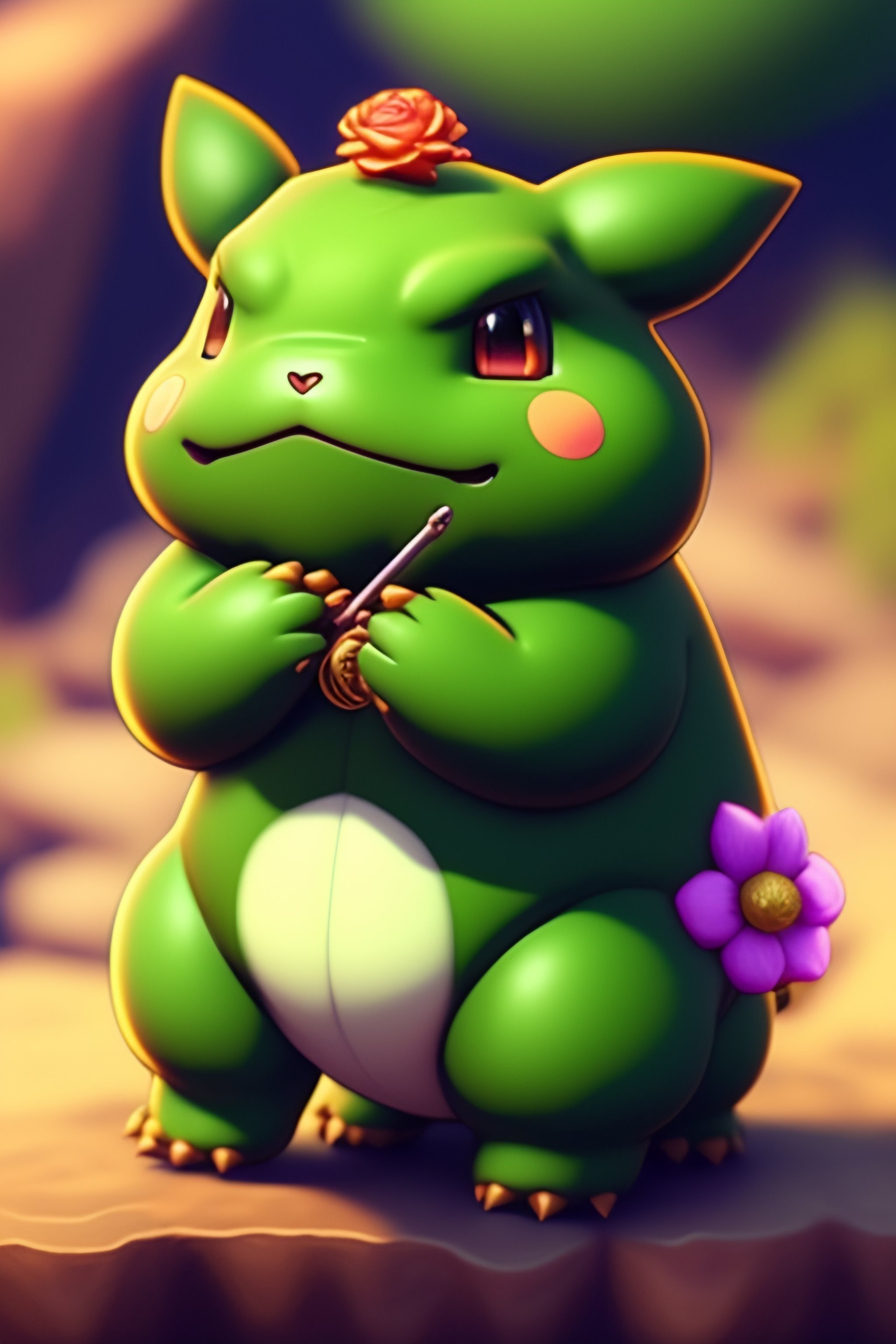 Lexica - Pokemon called bulbassaur replace the flower on its back to a ...