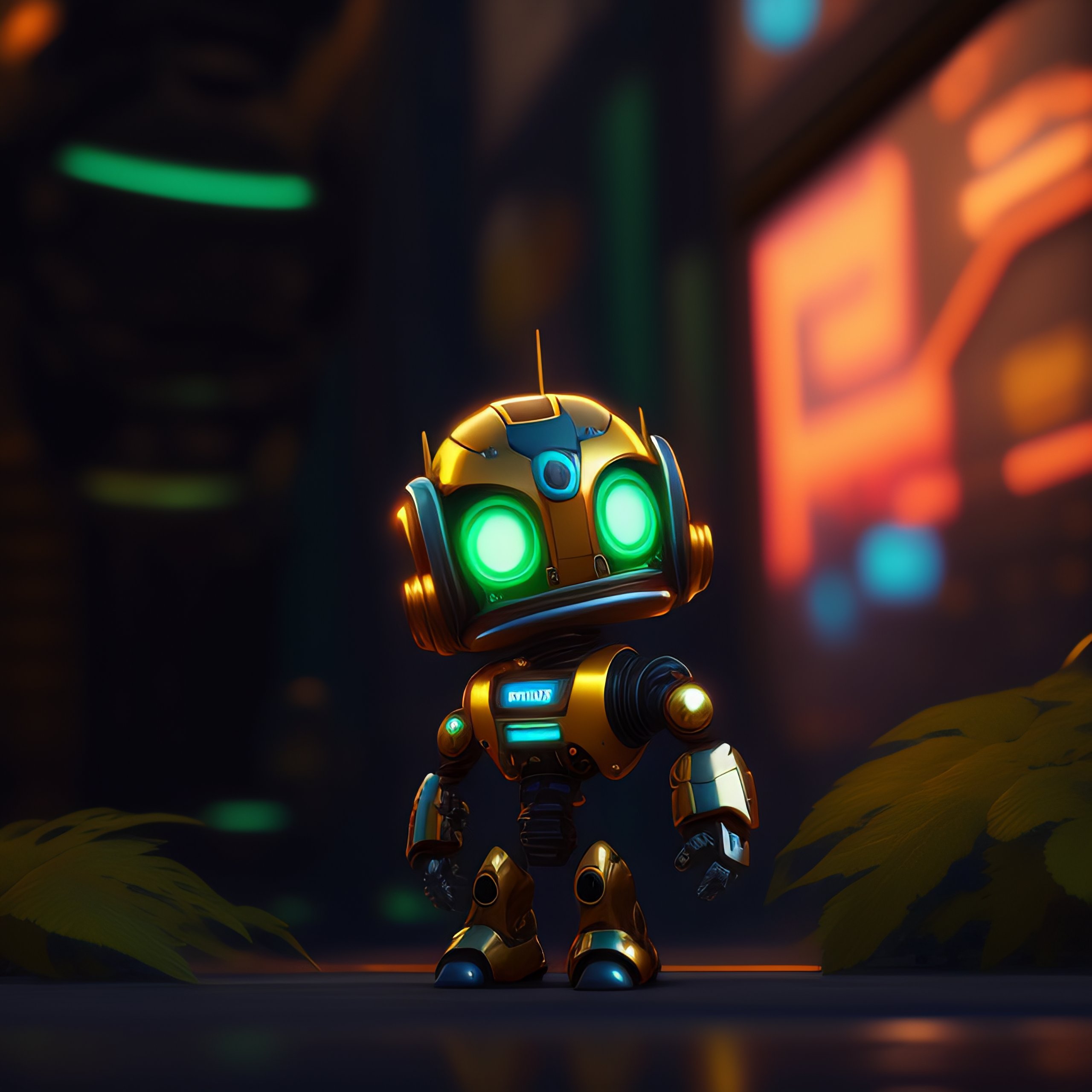 Lexica - Robot clank from ratchet and clank in the style of cyberpunk ...