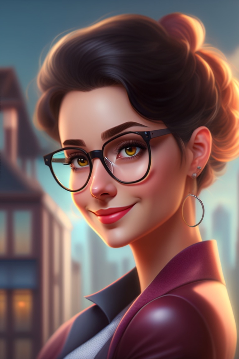 Lexica - Animation of a beautiful woman, a children's teacher, wearing ...