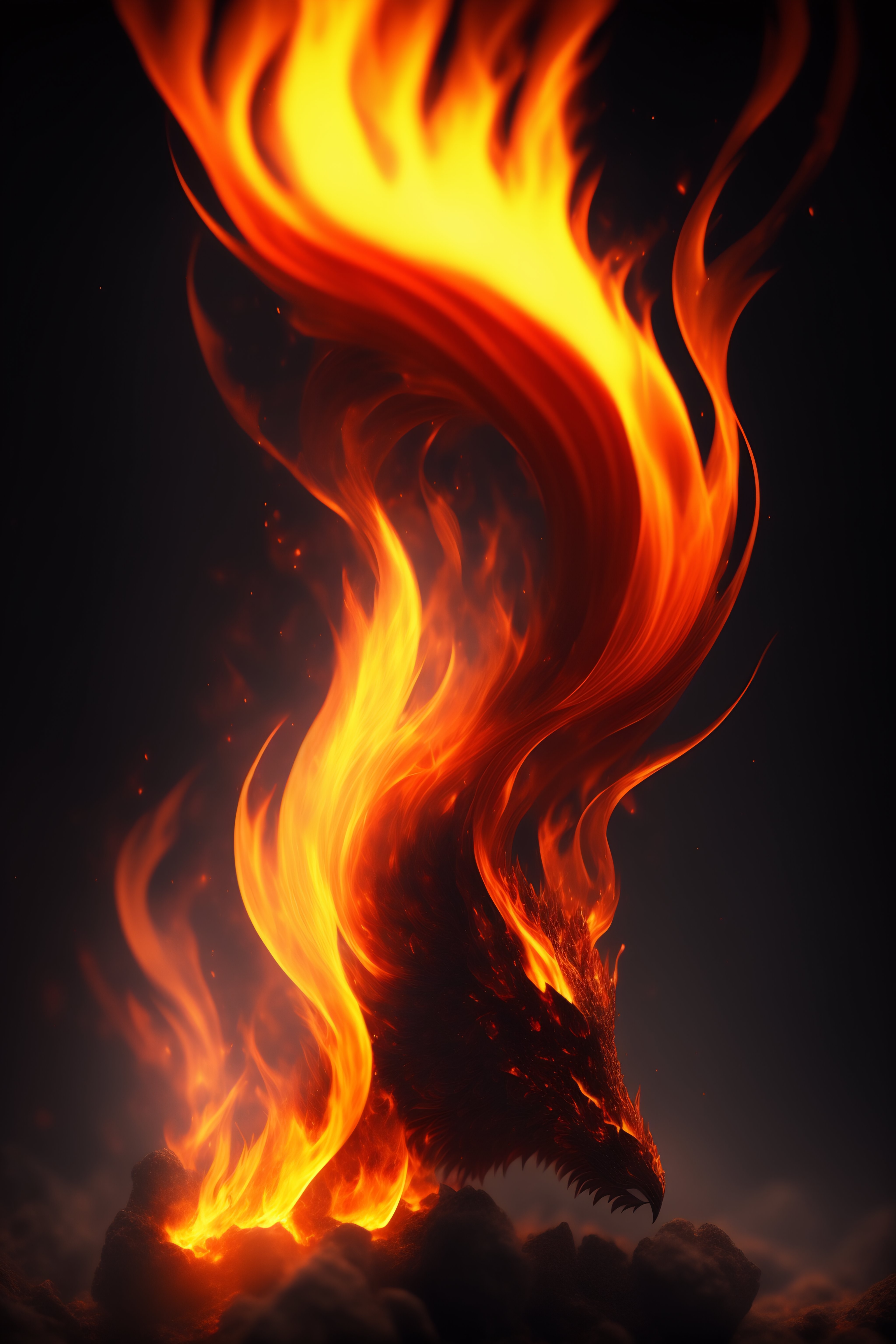 Lexica - Fire elemental, flame, fire, detailed, ultra-realistic ...