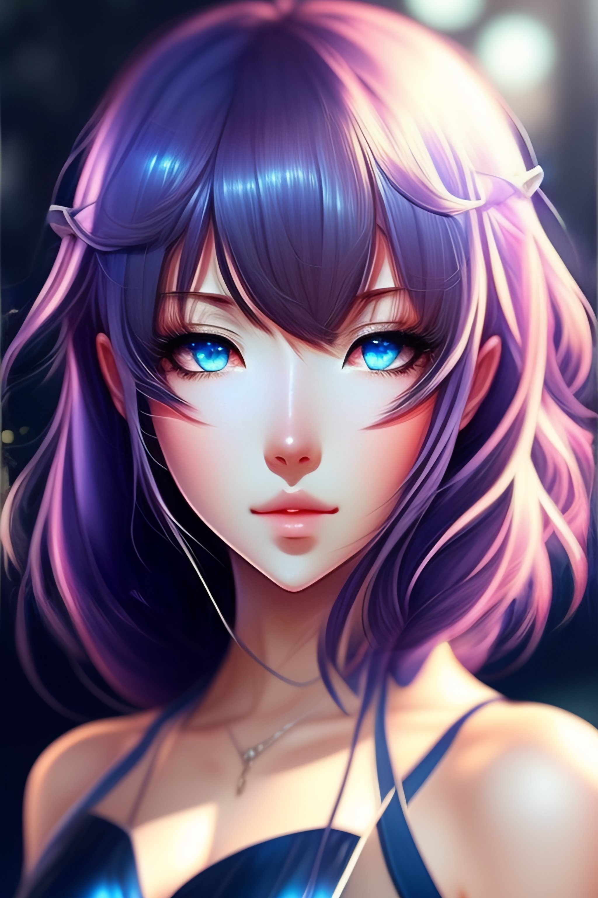 Lexica - Anime girl, blue eyes
