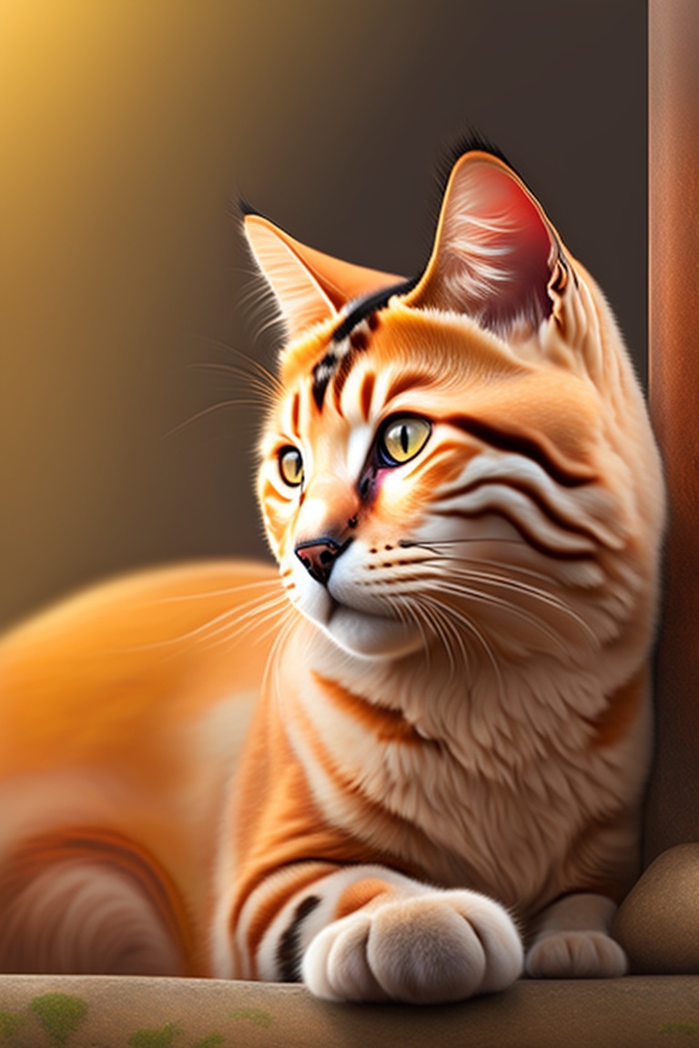 Lexica - Brave and strong cat with nice look, good cat, skin of tiger ...