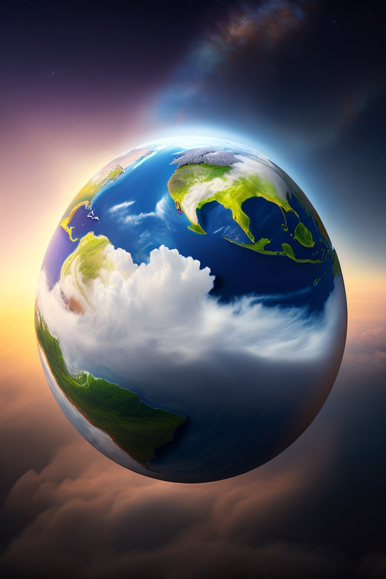 Lexica - A photo of earth with it's clouds, taken from 100km away, 4k ...