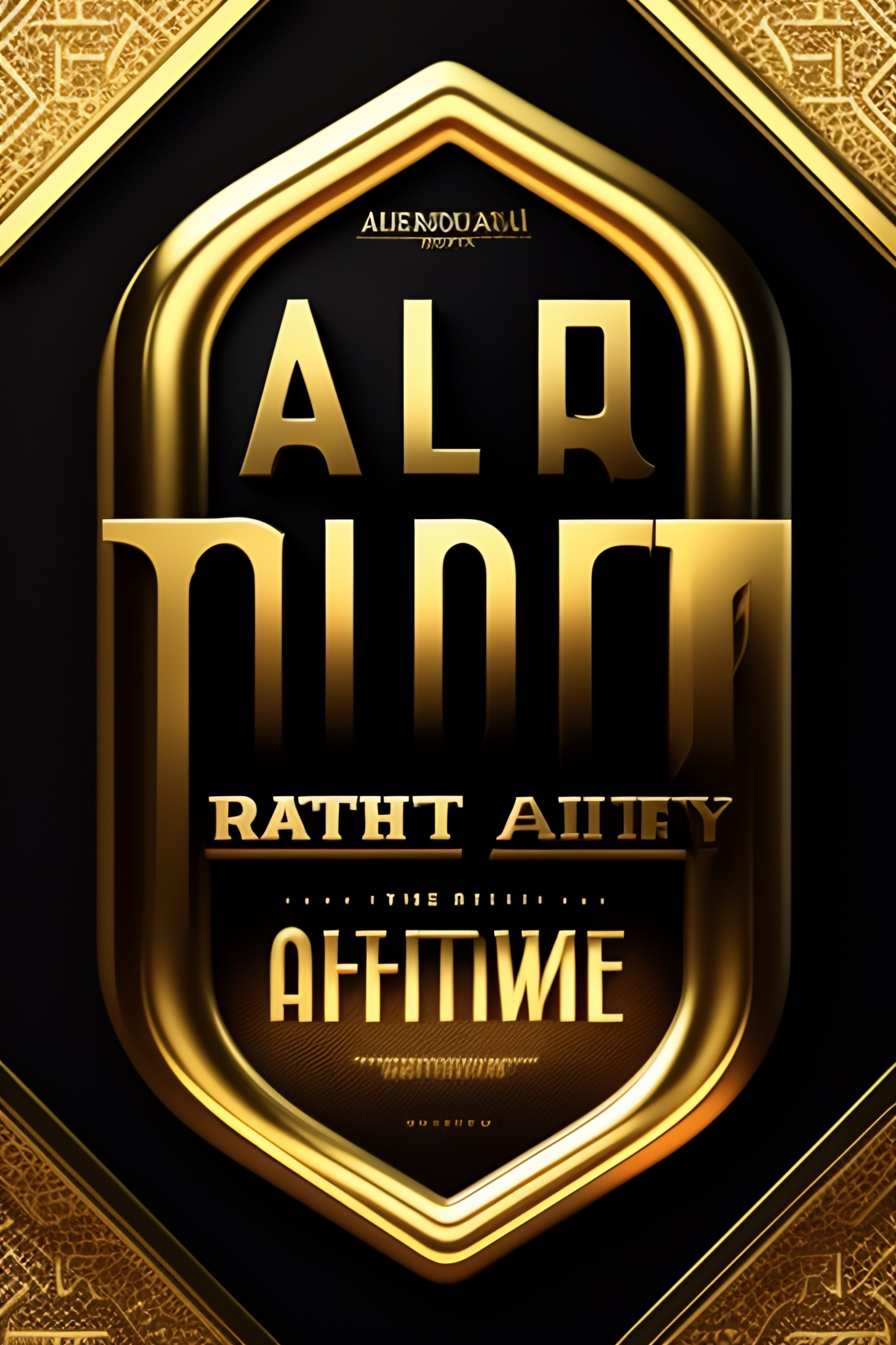 Lexica - A solid "Ahmed" text in the middle, with Golden and black ...