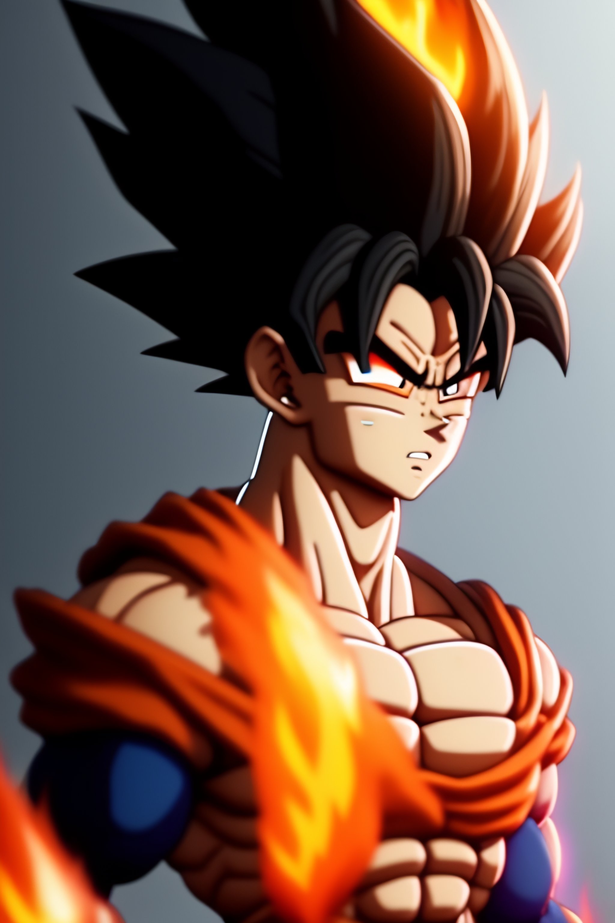 Lexica - Goku, highly detailed flaming flashes intricate concept art ...