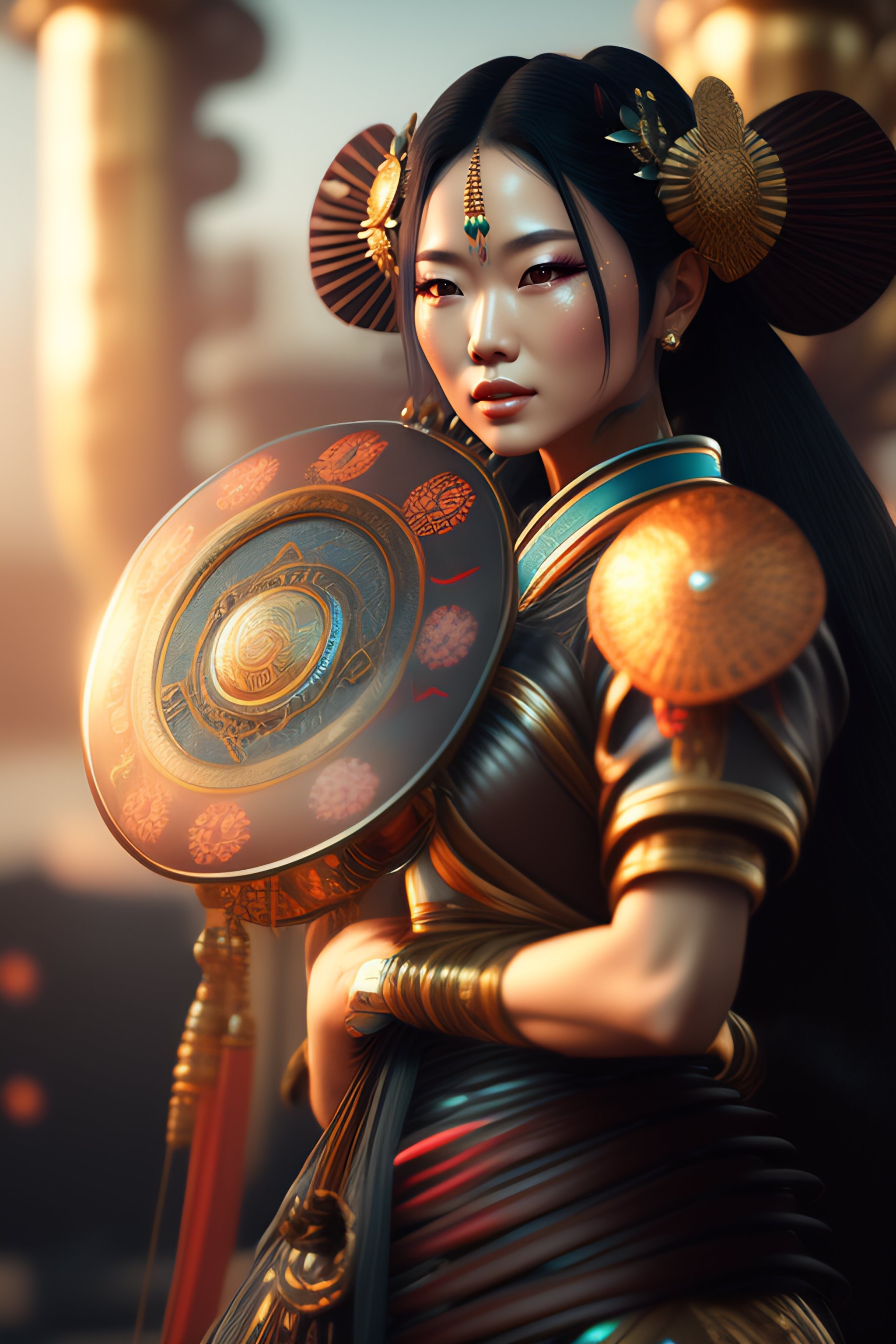 Lexica - Biopunk geisha, full body, cinematic lighting, beautiful face ...