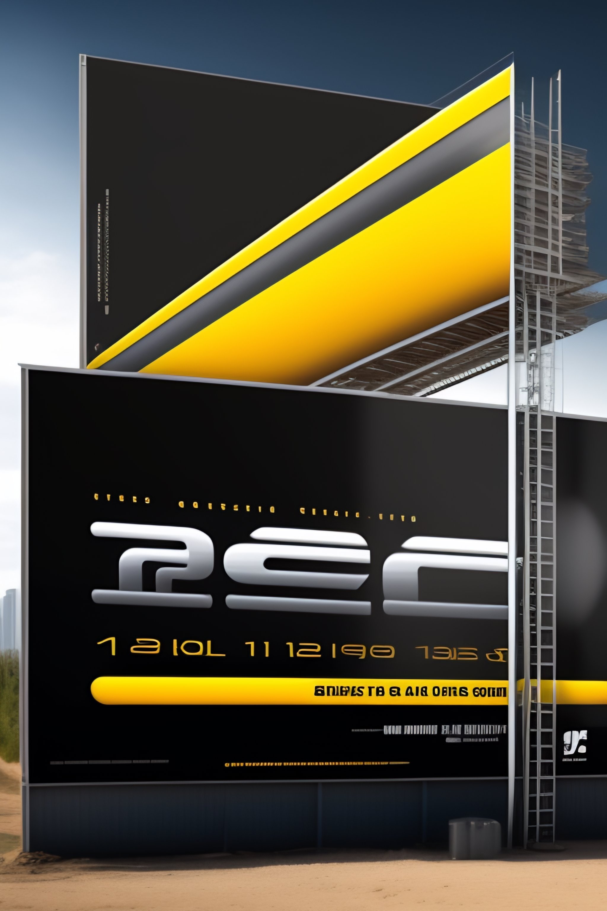 Lexica - Billboard with the text N2A MEDIA that has the gold and gray ...
