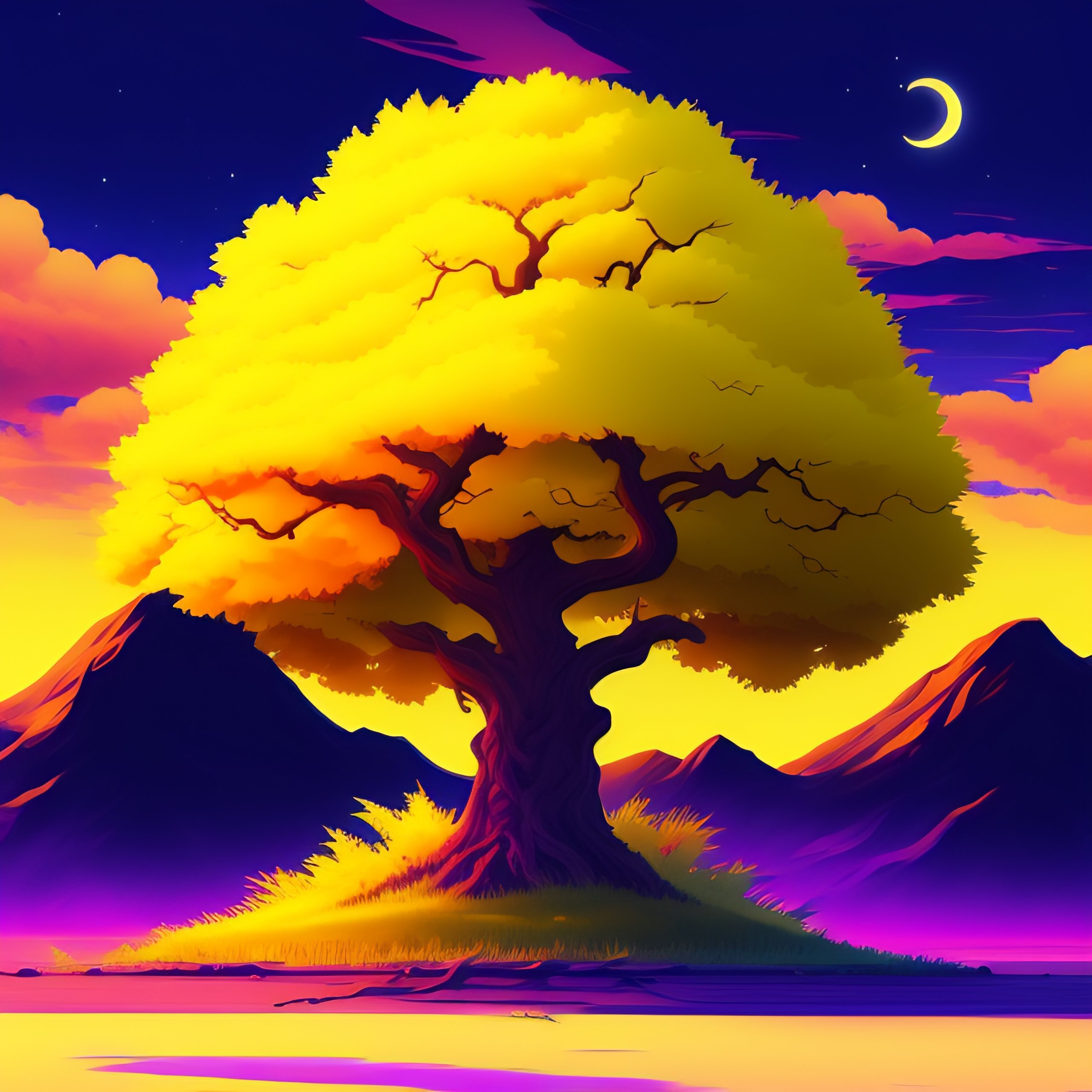 Lexica - Phonk Album, scary big tree, horror fantasy, anime style ...