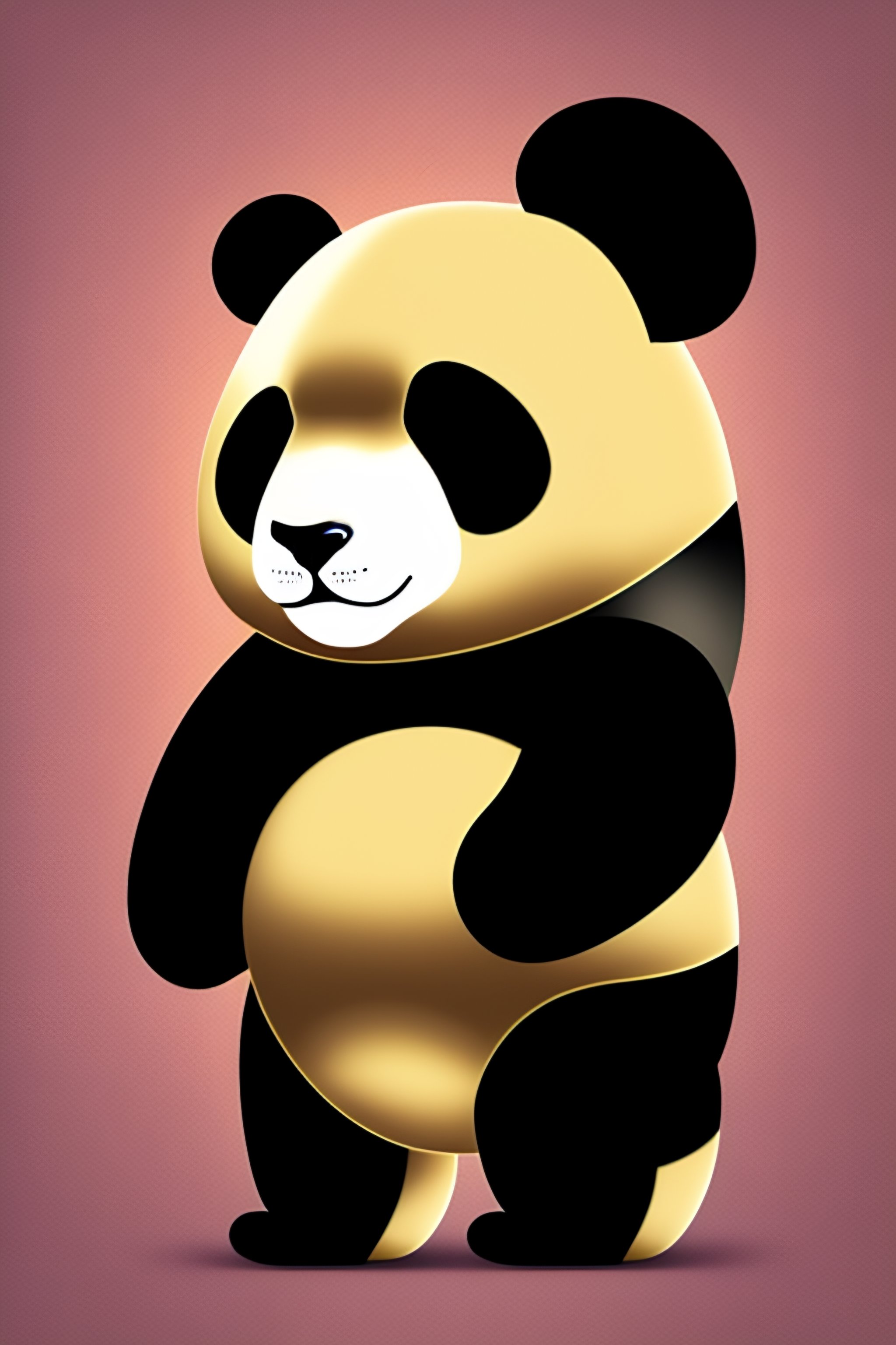 Lexica - Panda armored, cartoon style, minimalist