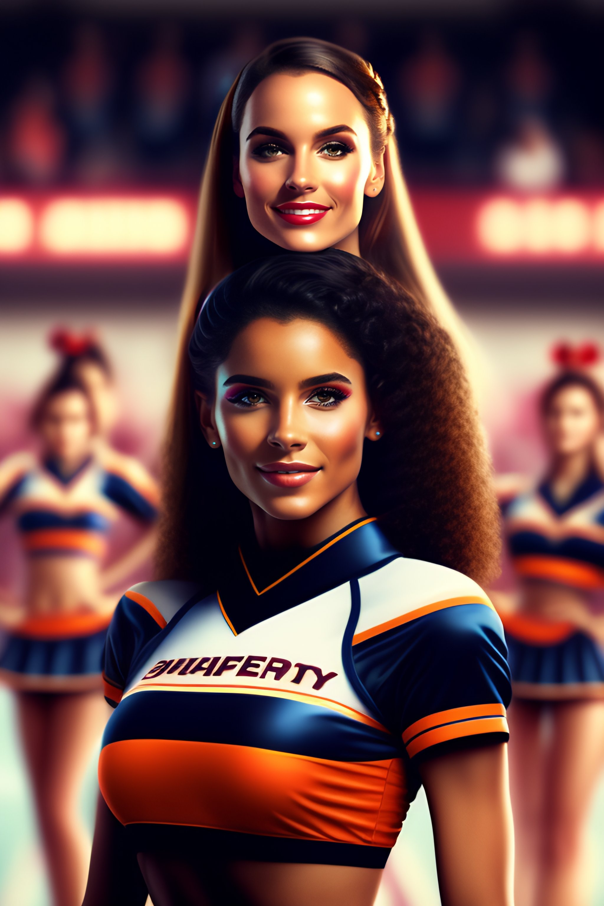 Lexica Beauty Girl Wearing Cheerleader Clothes