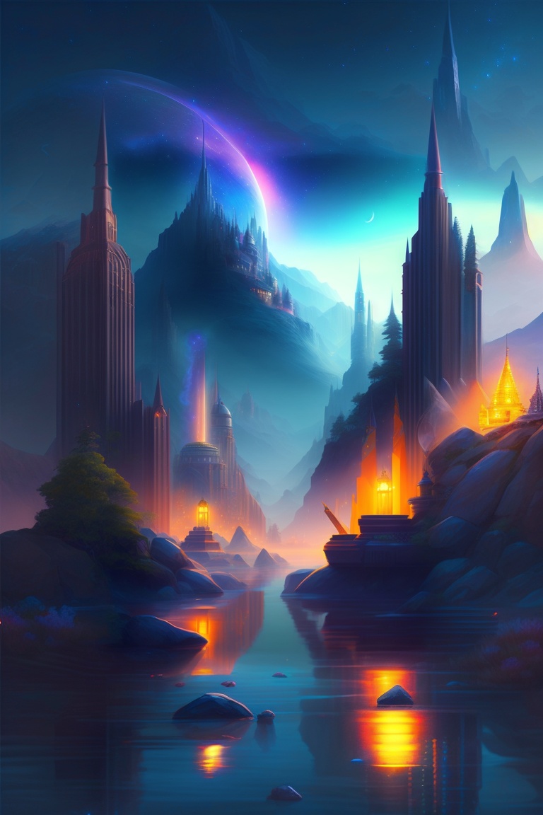 Lexica - Landscape, modern magical city, fantasy
