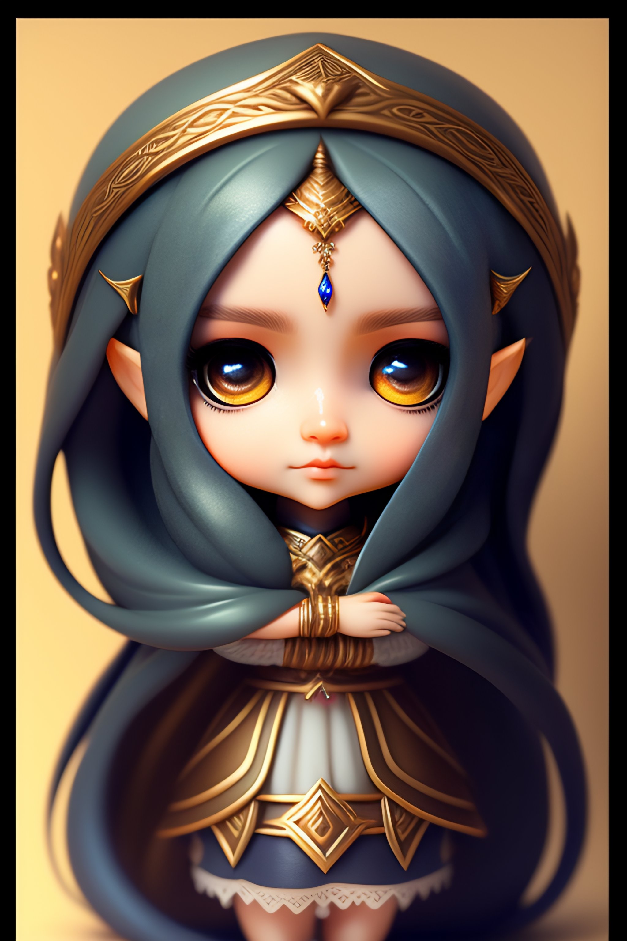 Lexica - Comfy elvish chibi goddess