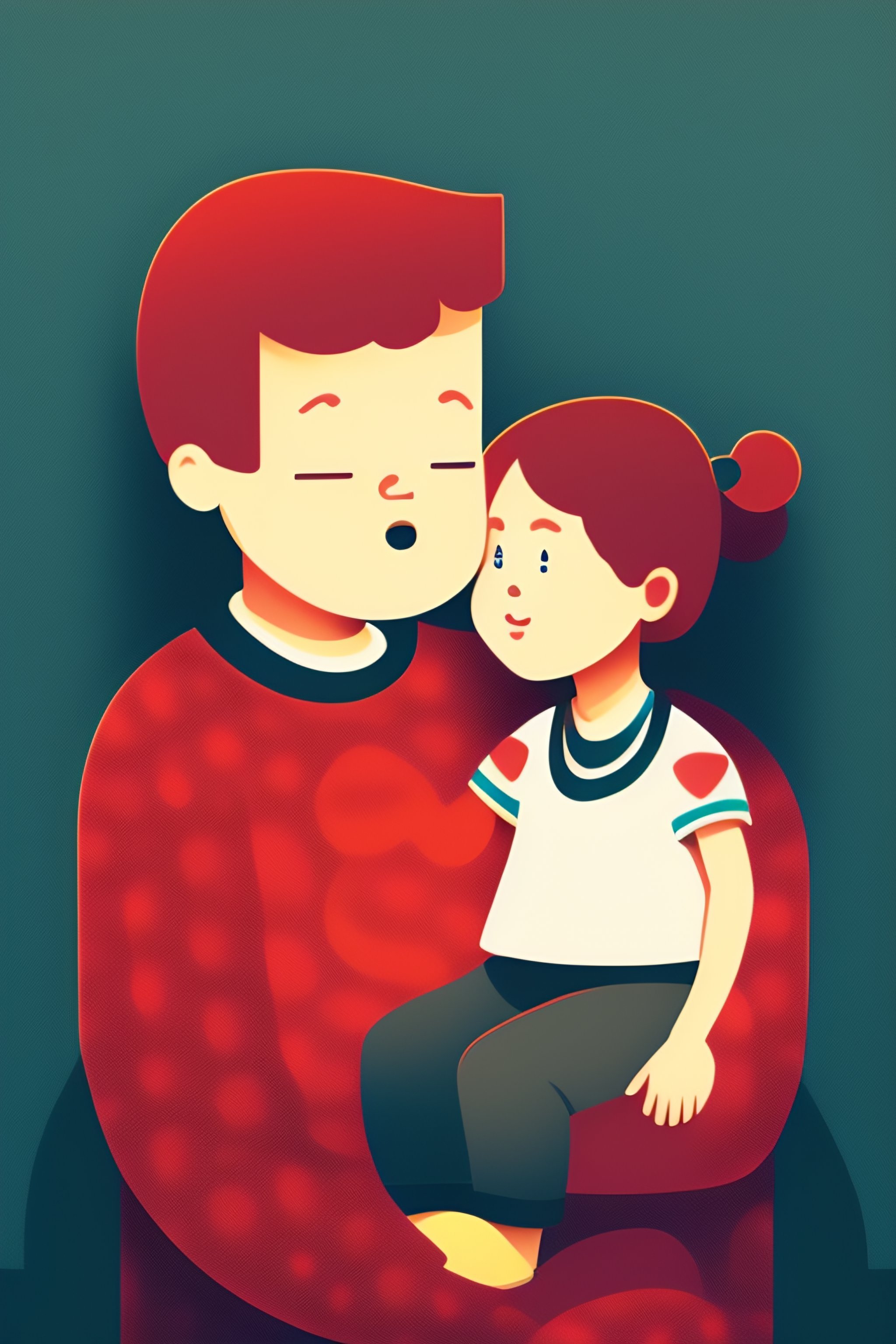 Lexica - Create an illustration that depicts a parent and child having ...