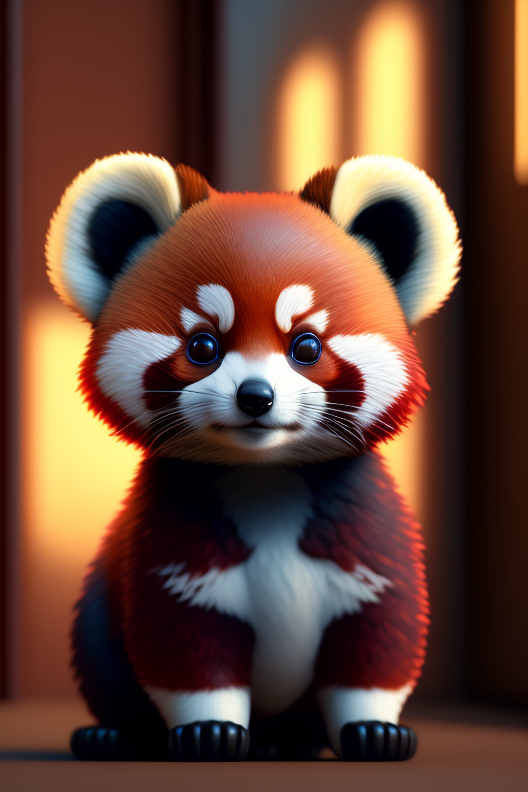 Cute Baby Panda Waving