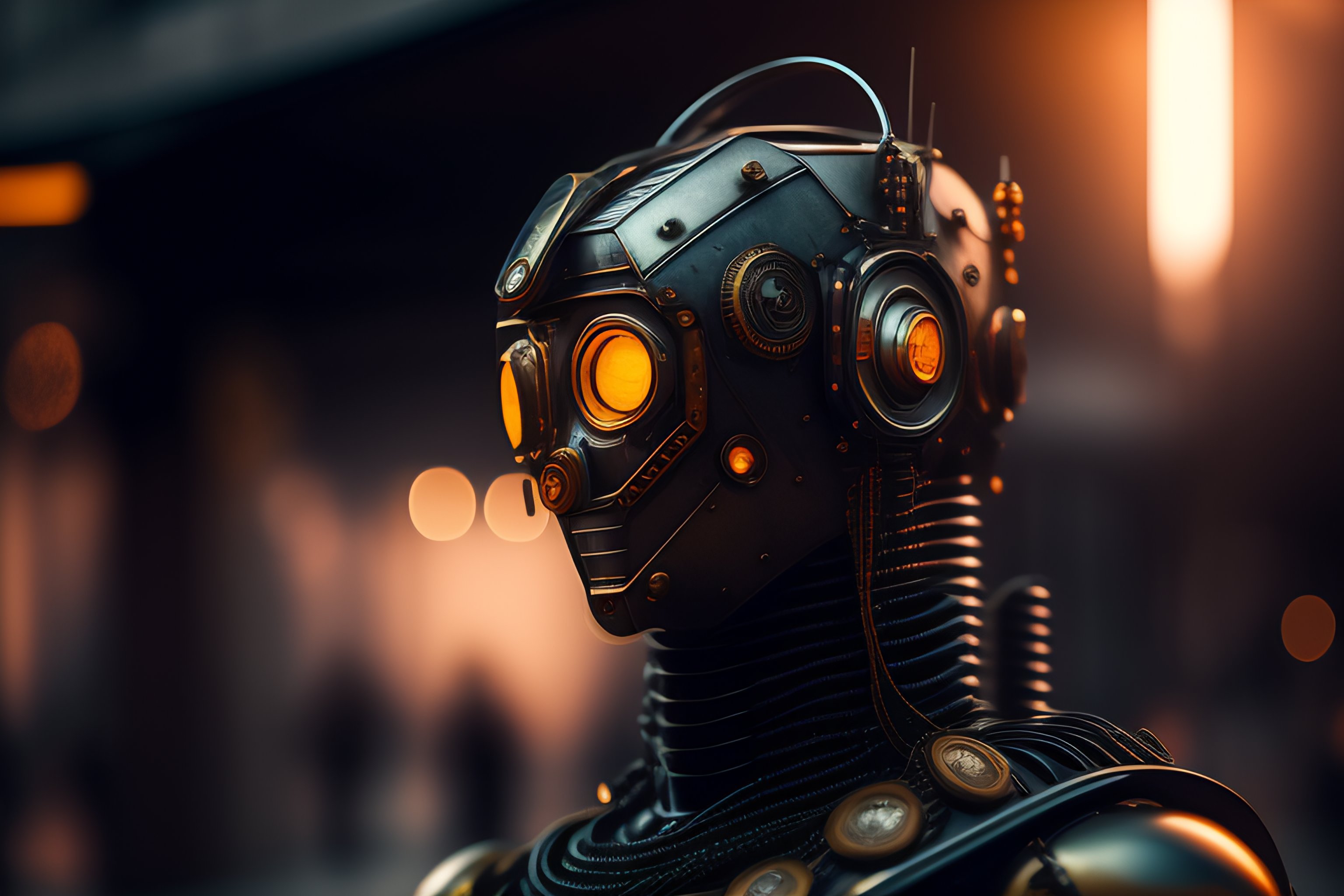 Lexica - Portrait of a brazilian evil cyberpunk robot made of rusty ...