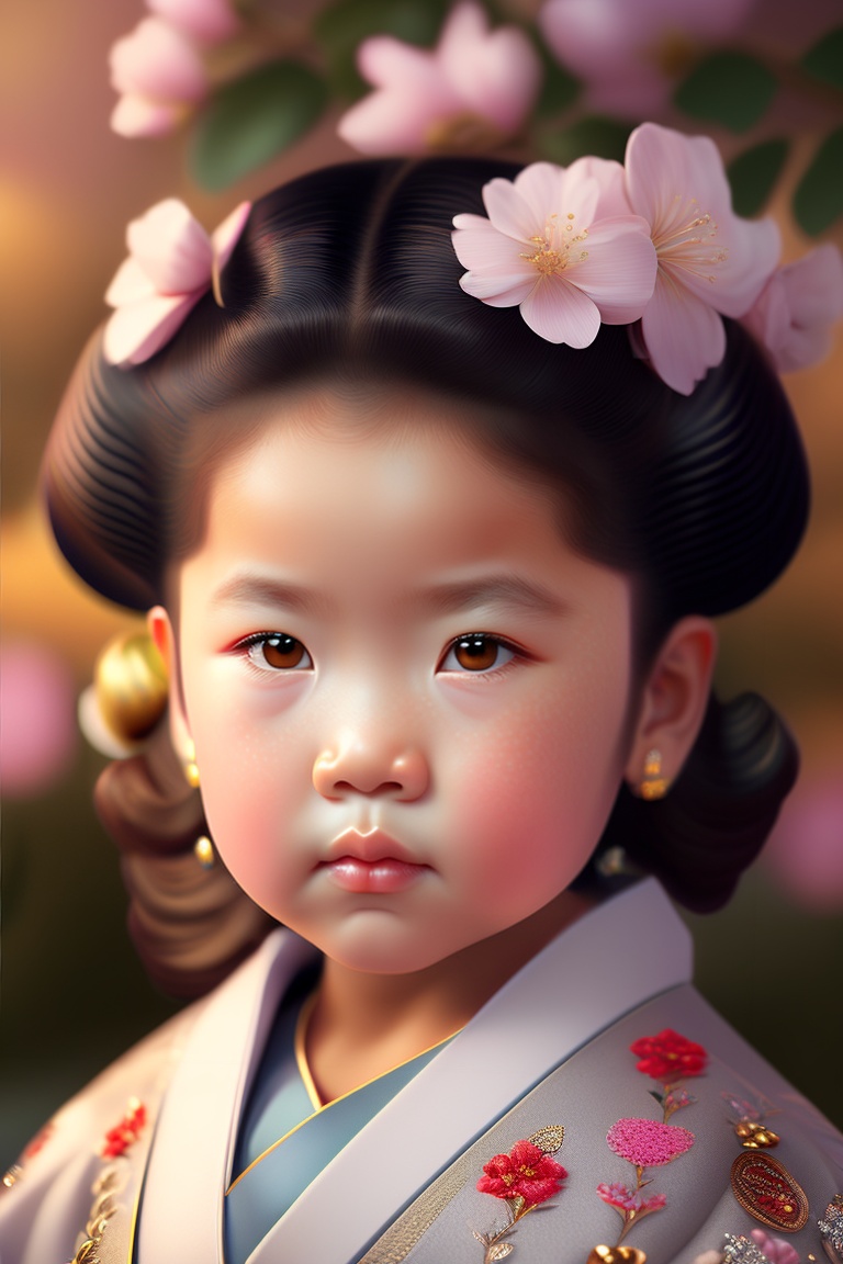 Lexica - Portrait of a stunningly beautiful, child, chubby, brown eyes ...