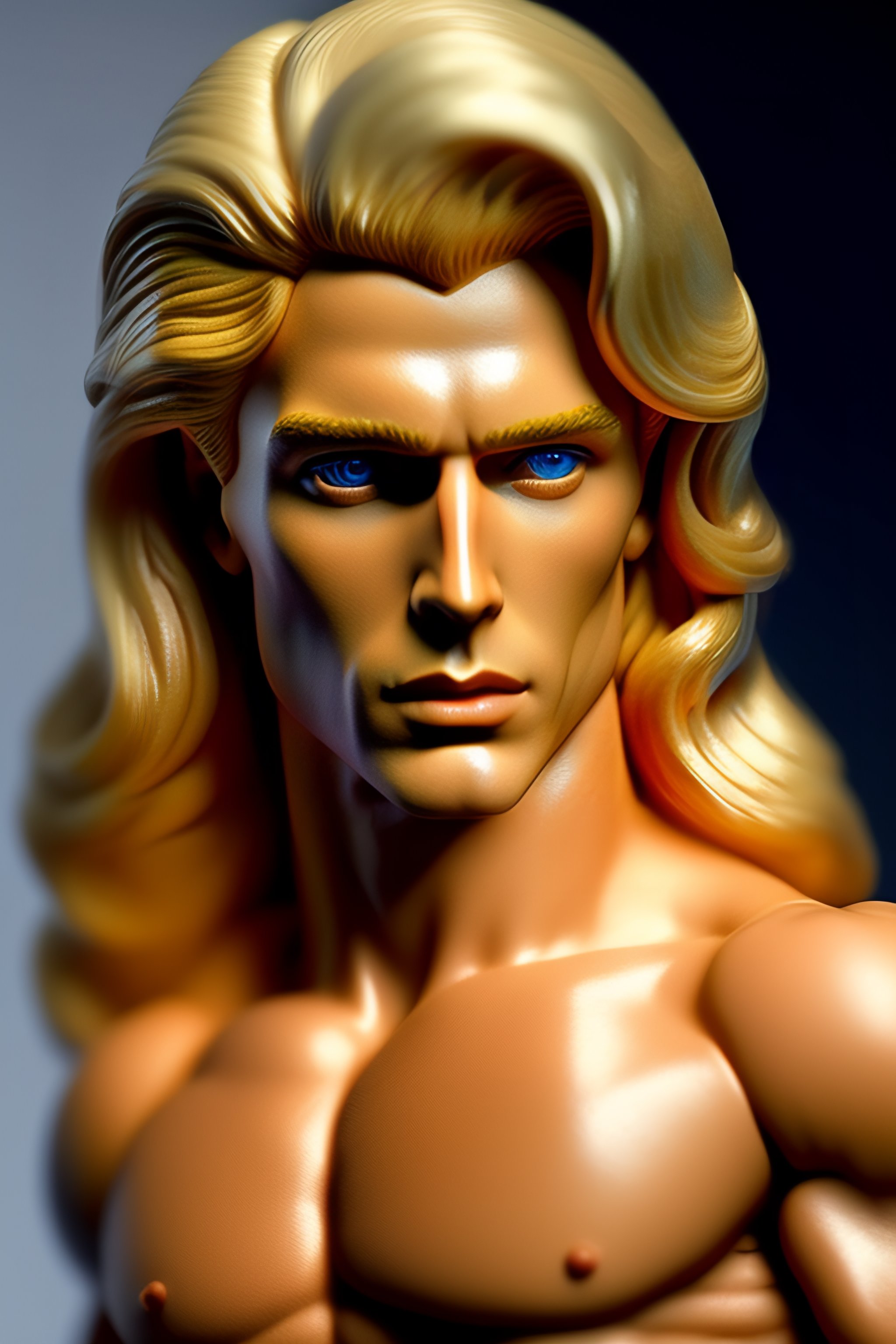 Lexica - Hot toys figurine of BLOND MATTEL ken doll FIGURE, in a state ...