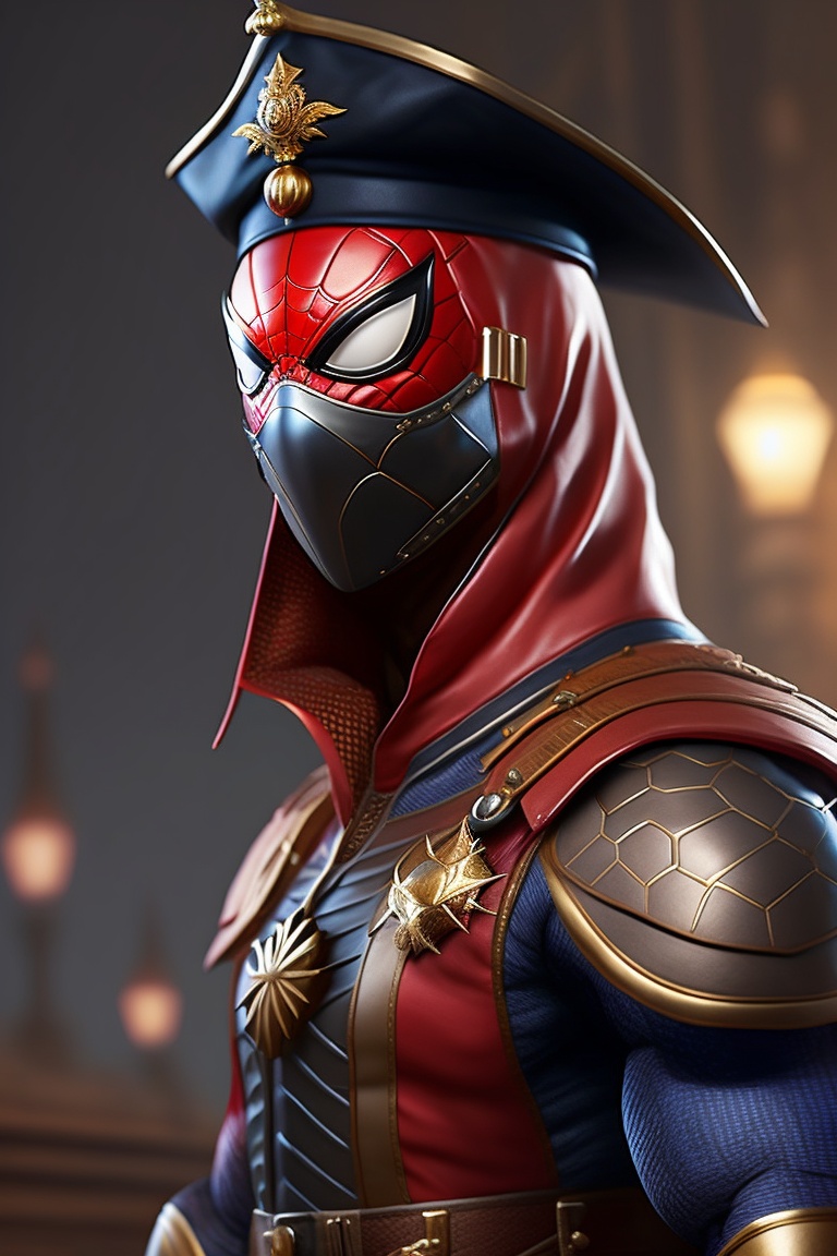 Lexica - Spiderman in pirate suit, 4k, ultra HD , realistic