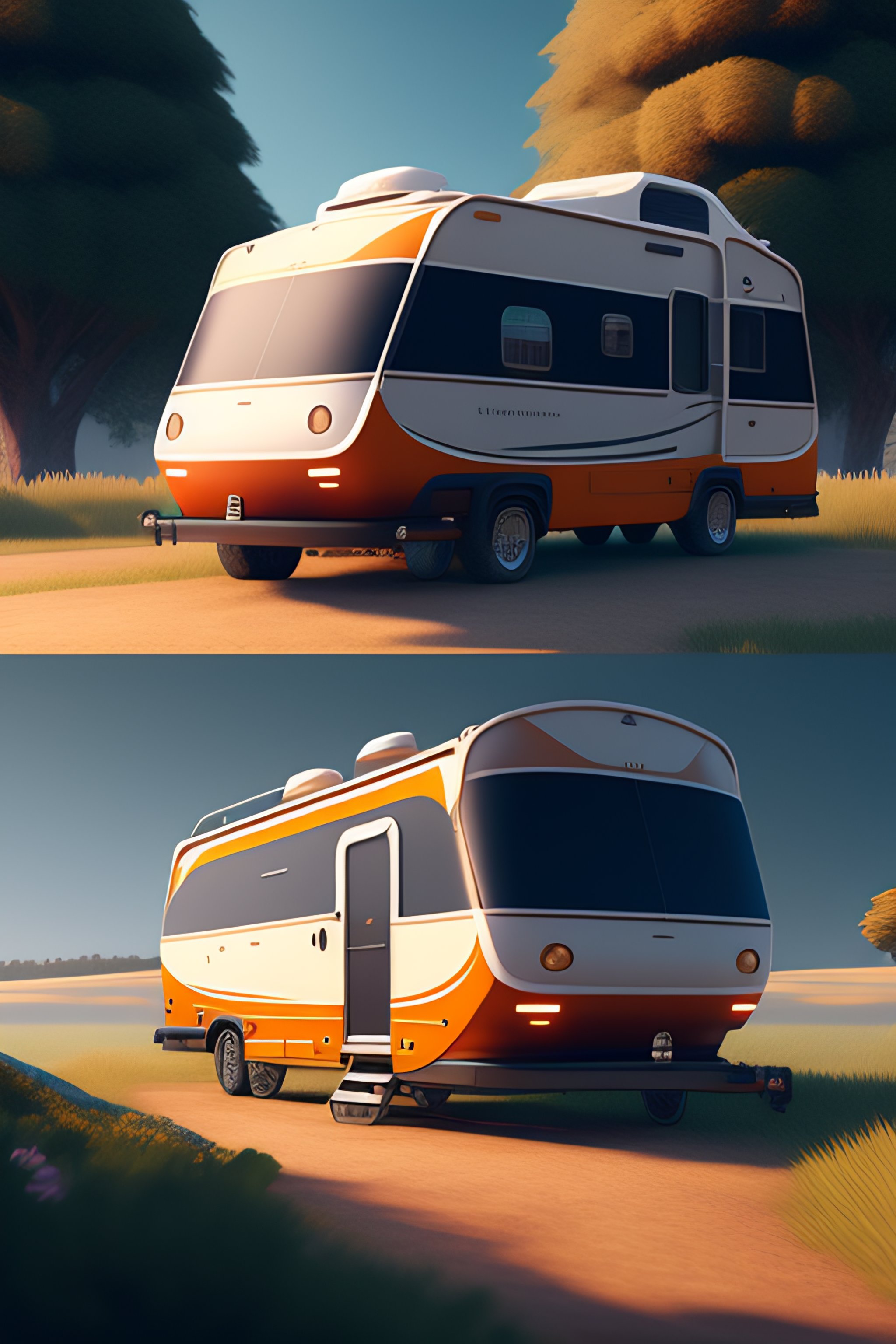 Lexica - A wholesome animation key shot of!! one!! focused! hymer ...