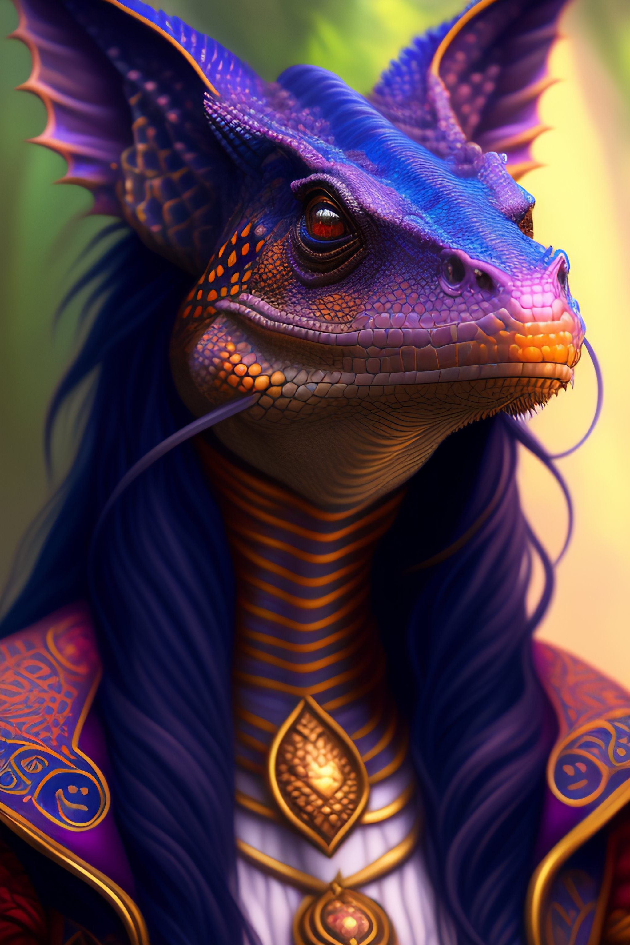 Lexica - Lizardfolk concept art portrait by Casey Weldon, Olga Kvasha ...