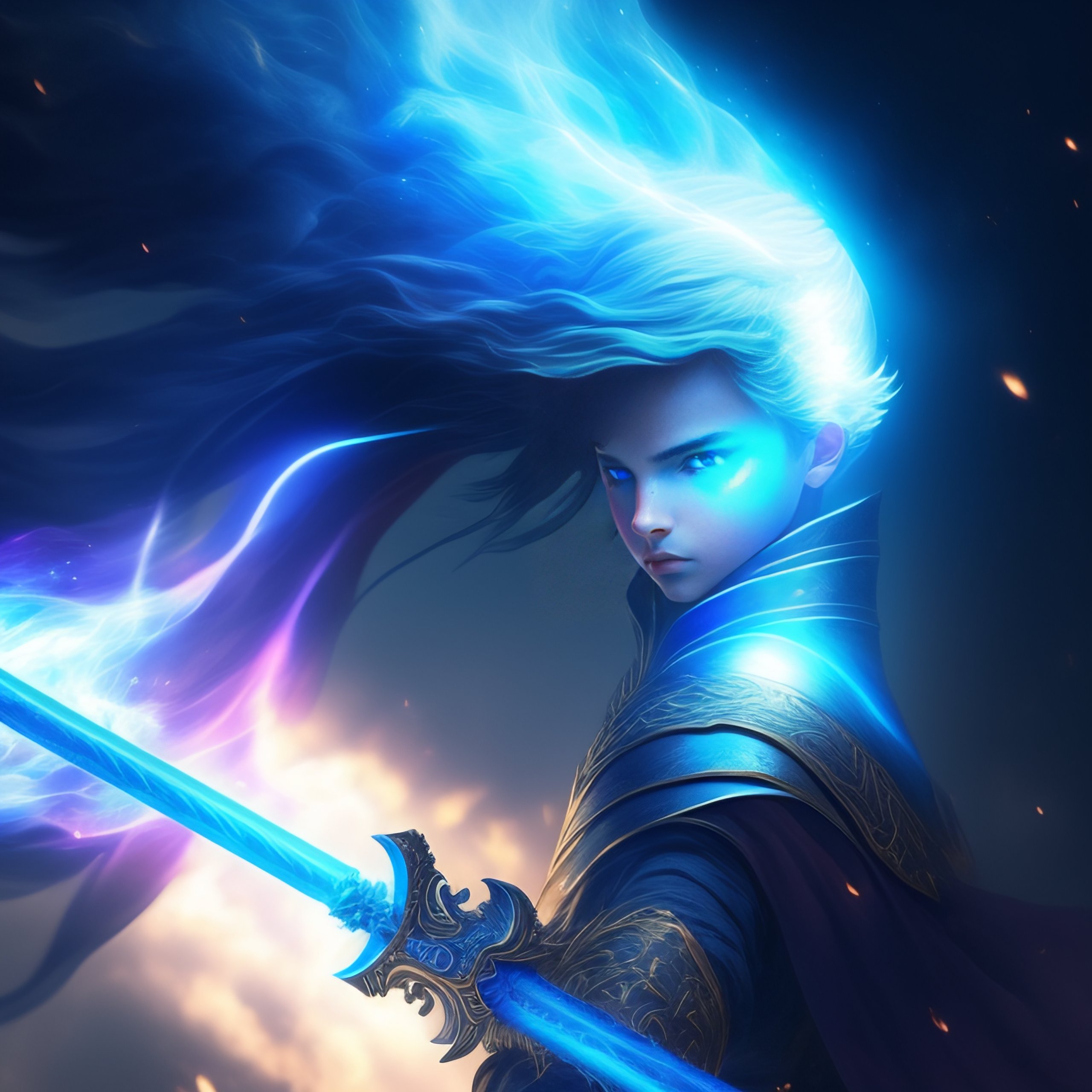 Lexica - /imagine A glowing, blue scepter that gives the wielder ...