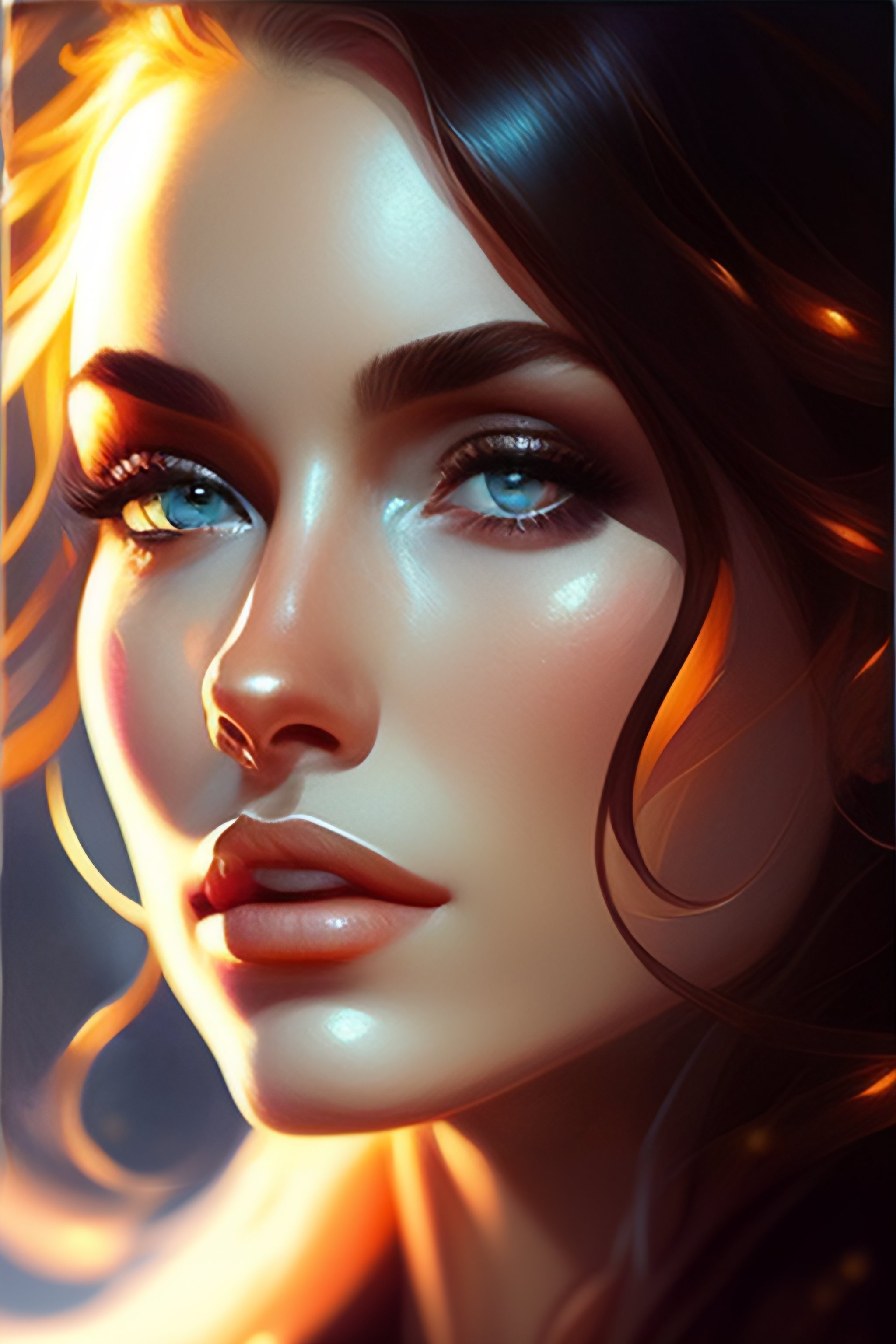 Lexica - Beautiful Woman face cartoon style, influencer, realistic ...