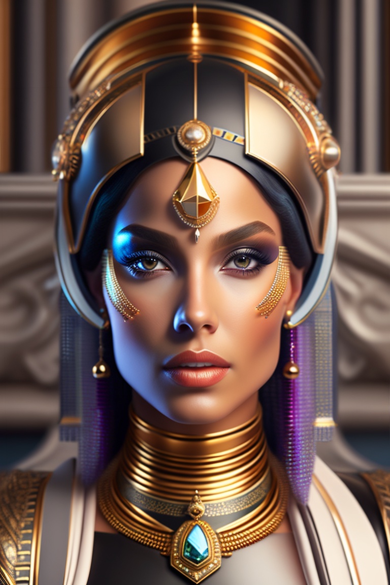 Lexica - Futuristic cleopatra, Stunning realistic photography ...