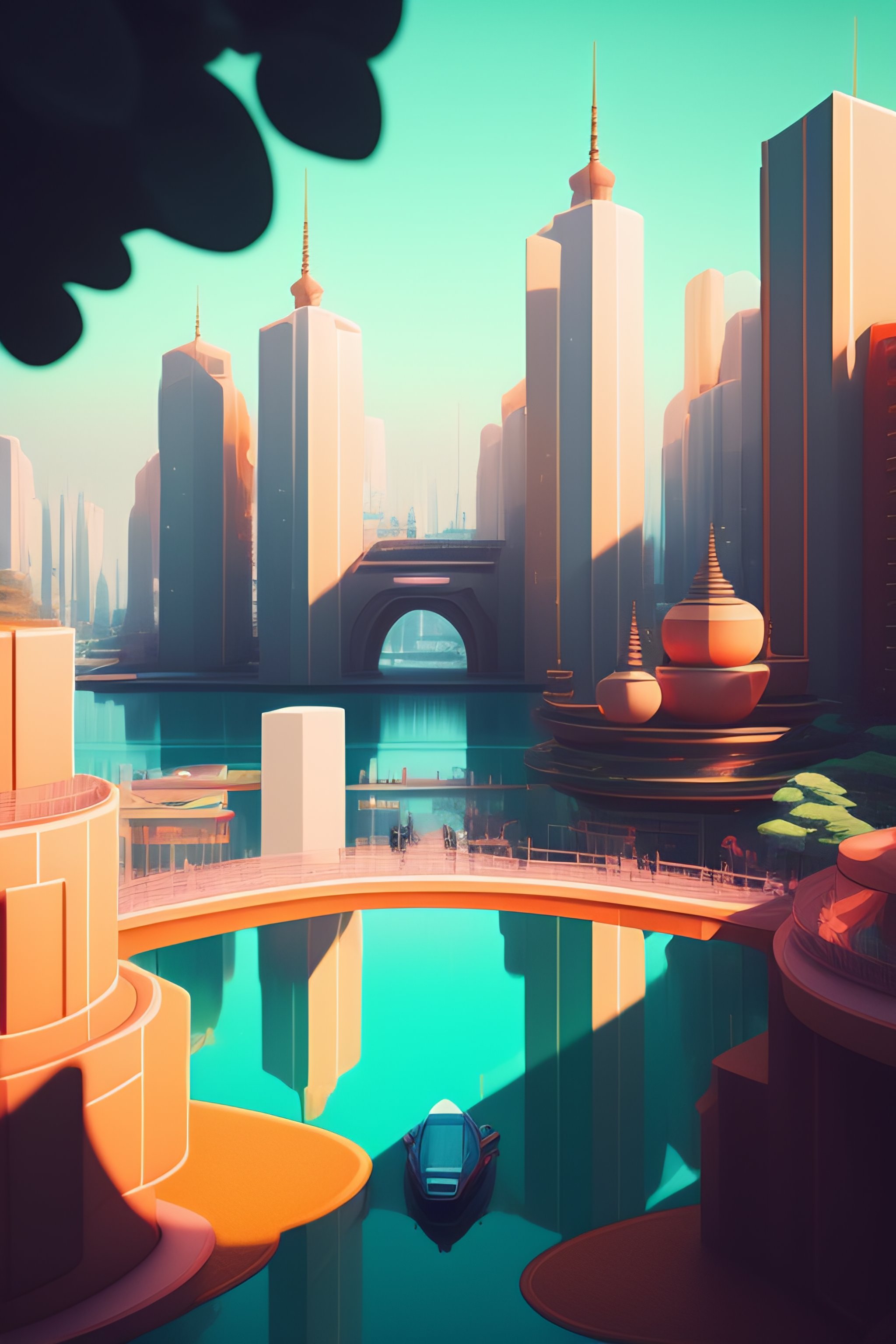 Lexica - Isometric japanese city, volumetrics, 3d render, octane render, trending on artstation ...