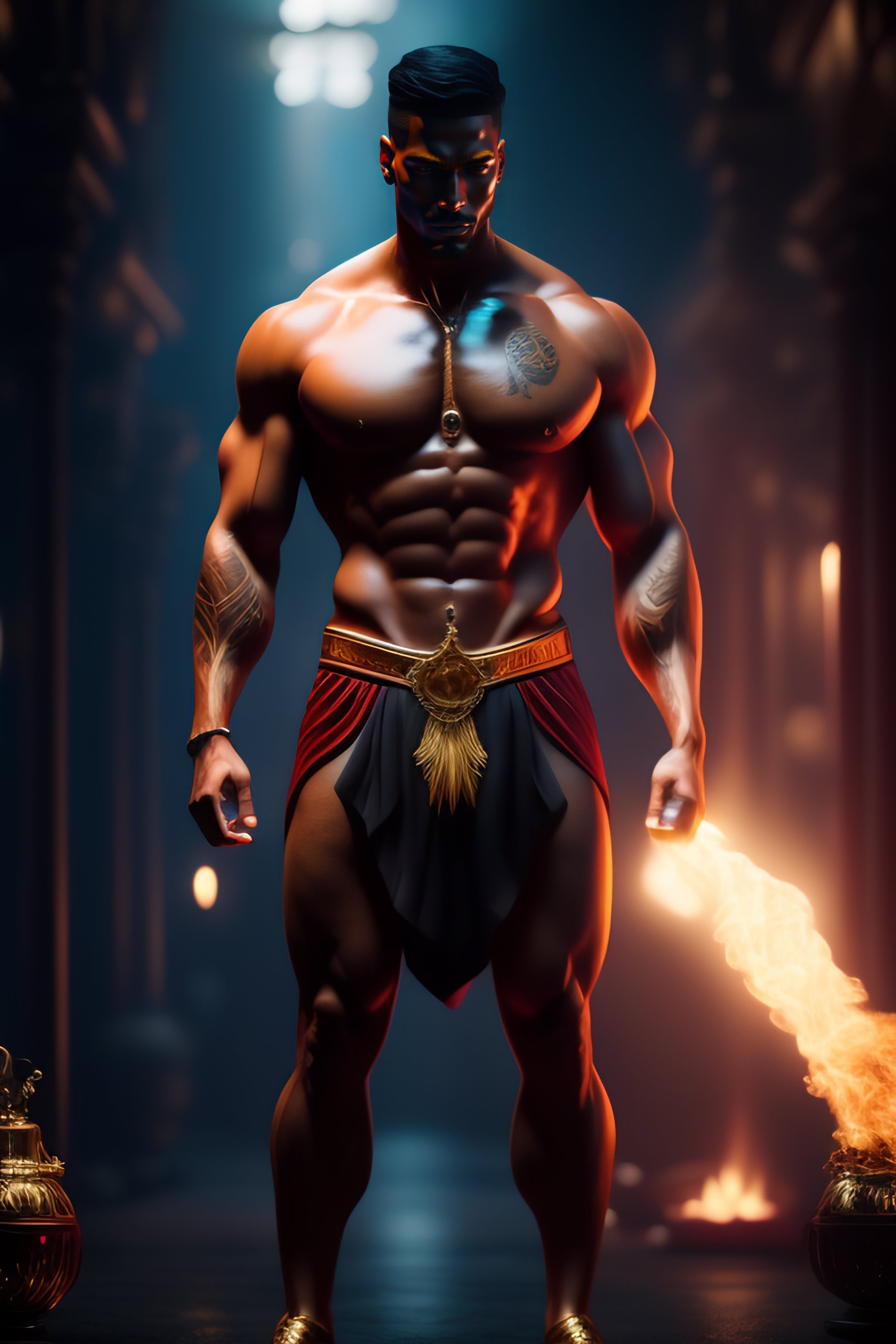 Lexica - 8k resoultion,hyper realstic, lucifer in god , full body