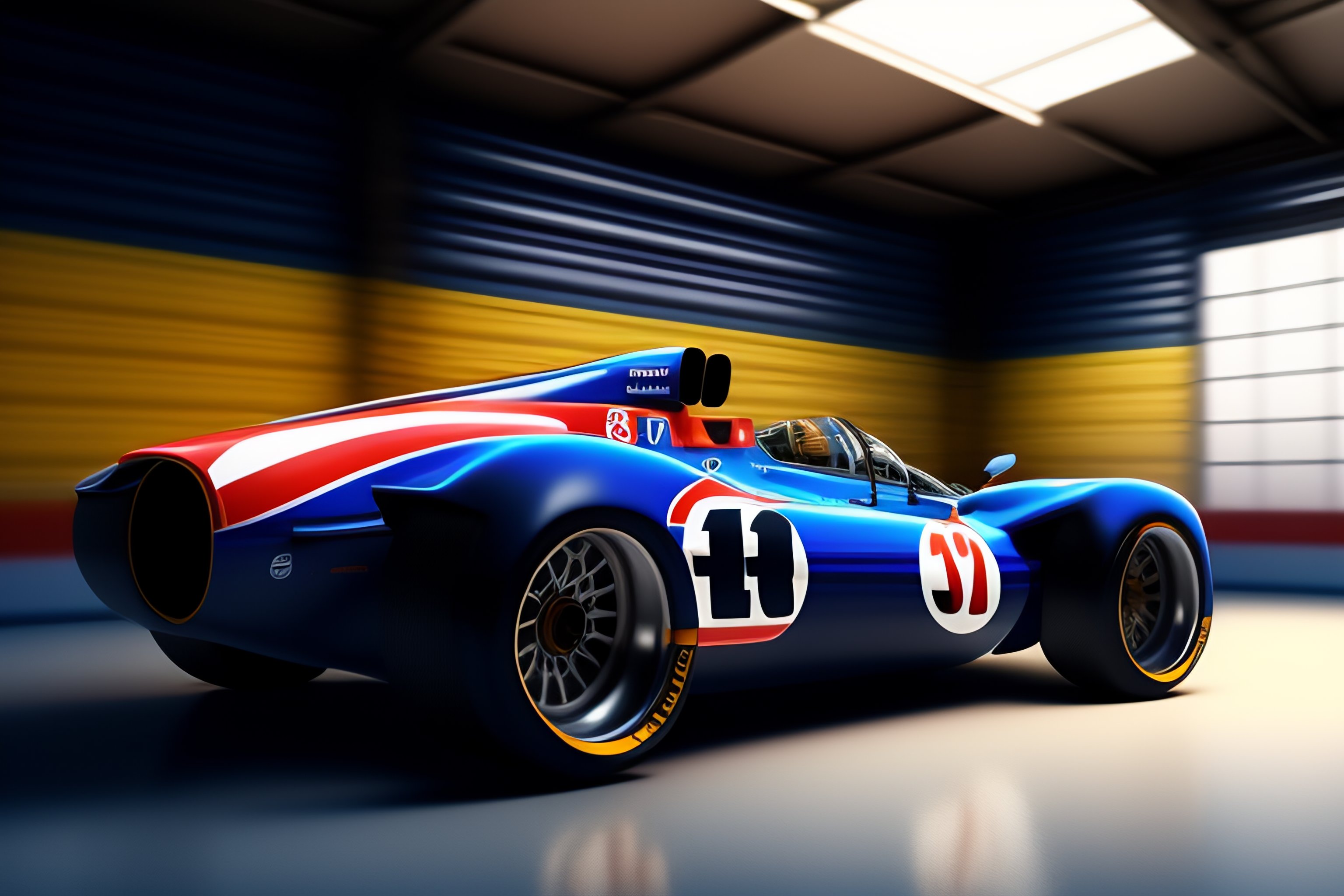 Lexica - Real racing car cyberbunk style