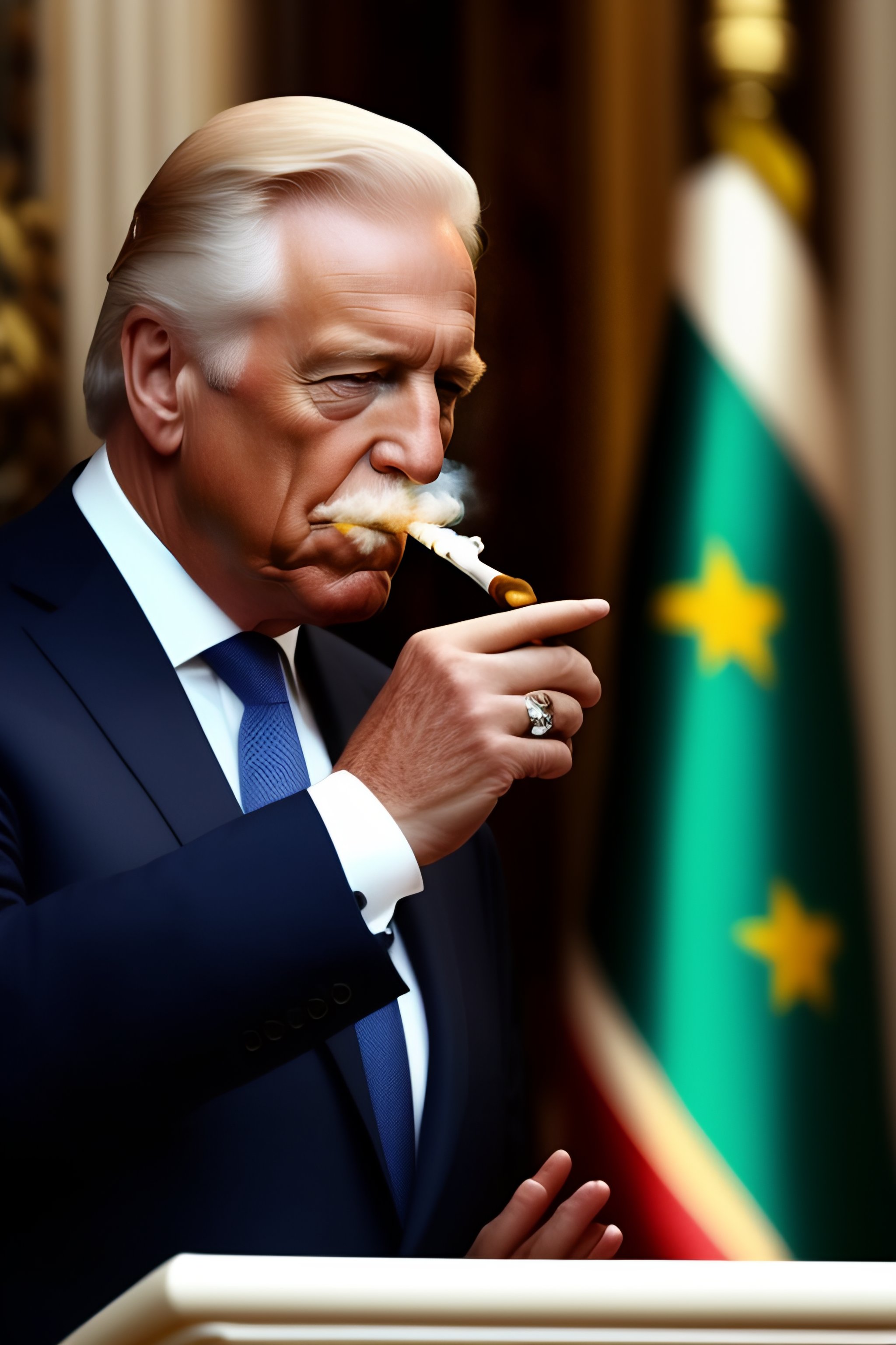 Lexica - Irish president smoking on cannabis