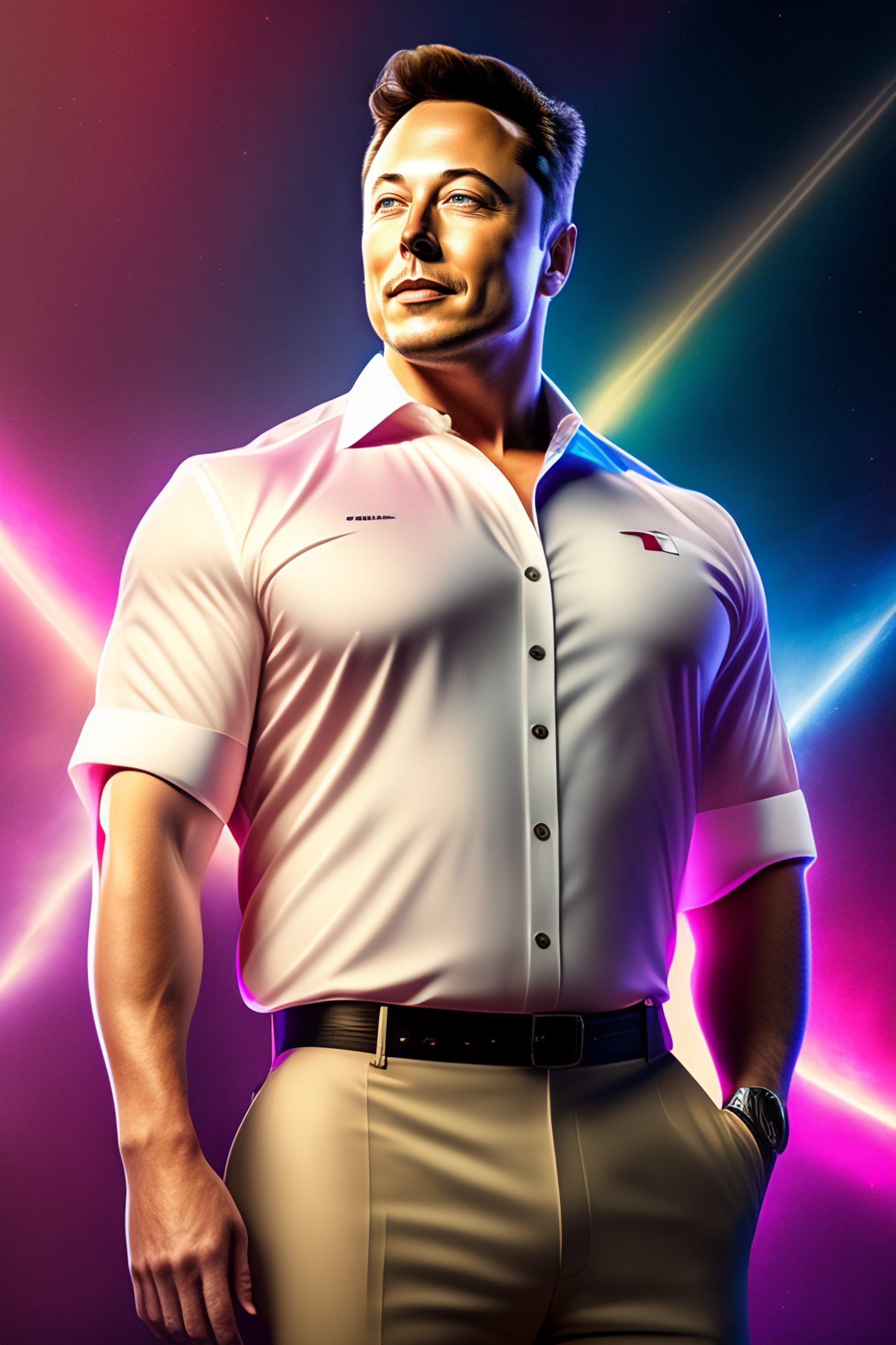 Lexica - A realistic full body portrait of Elon Musk, neutral ...