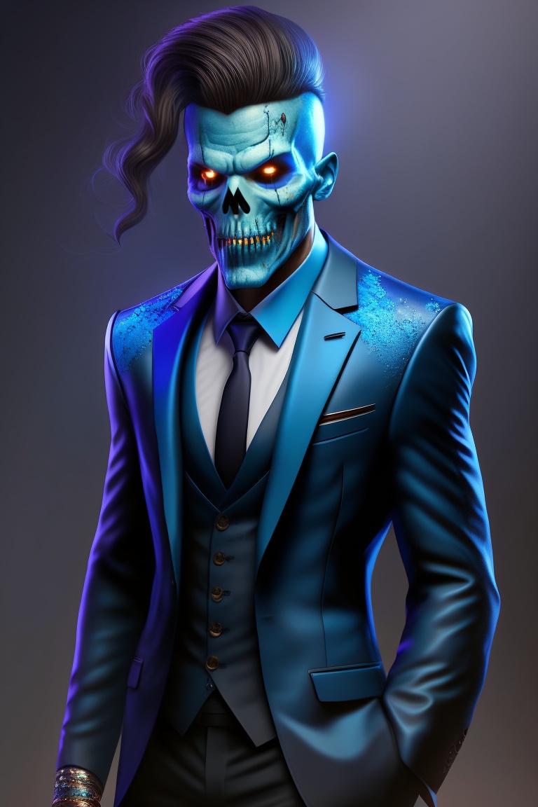 Lexica - Zombie, blue, black suit