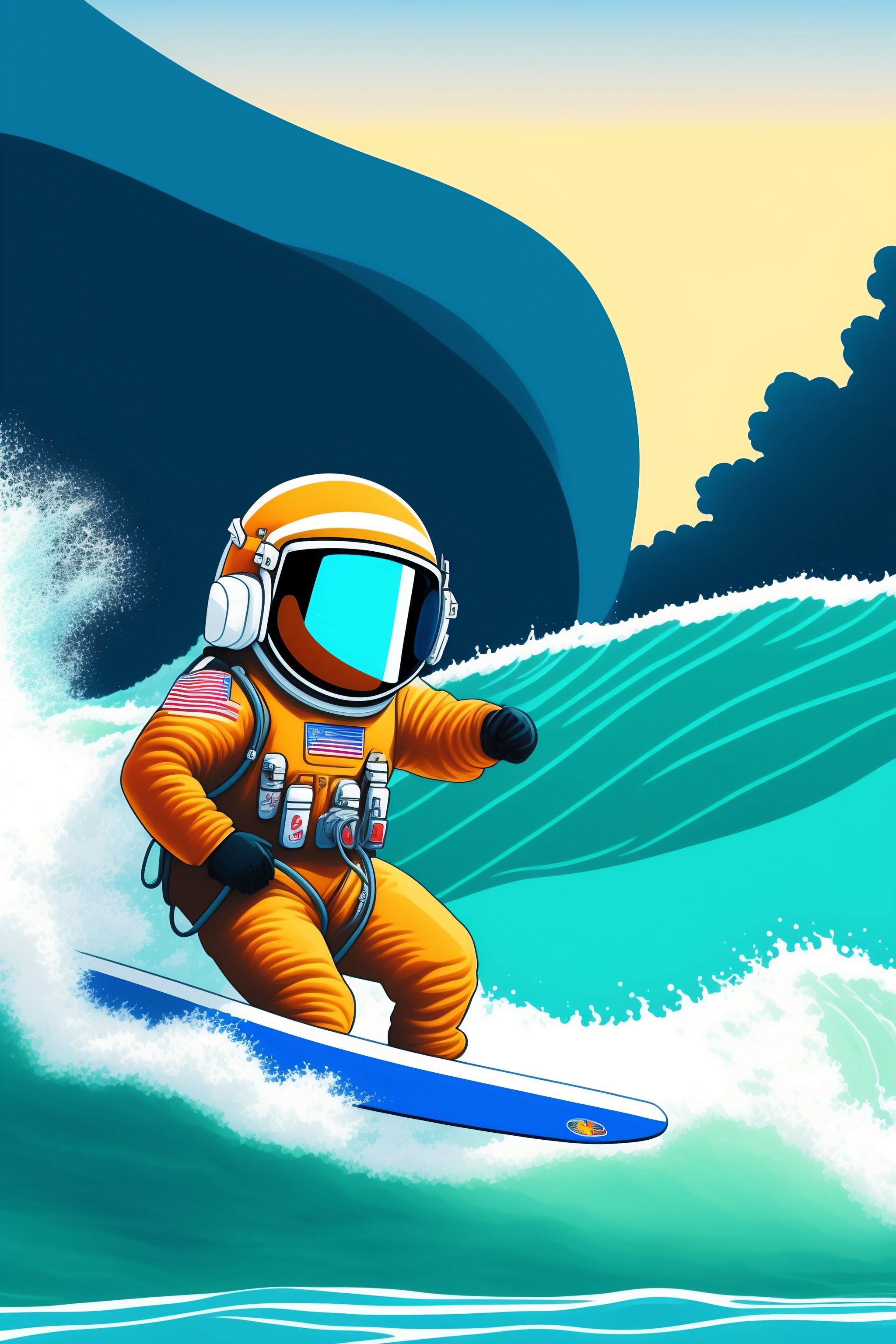 Astronaut Surfing
