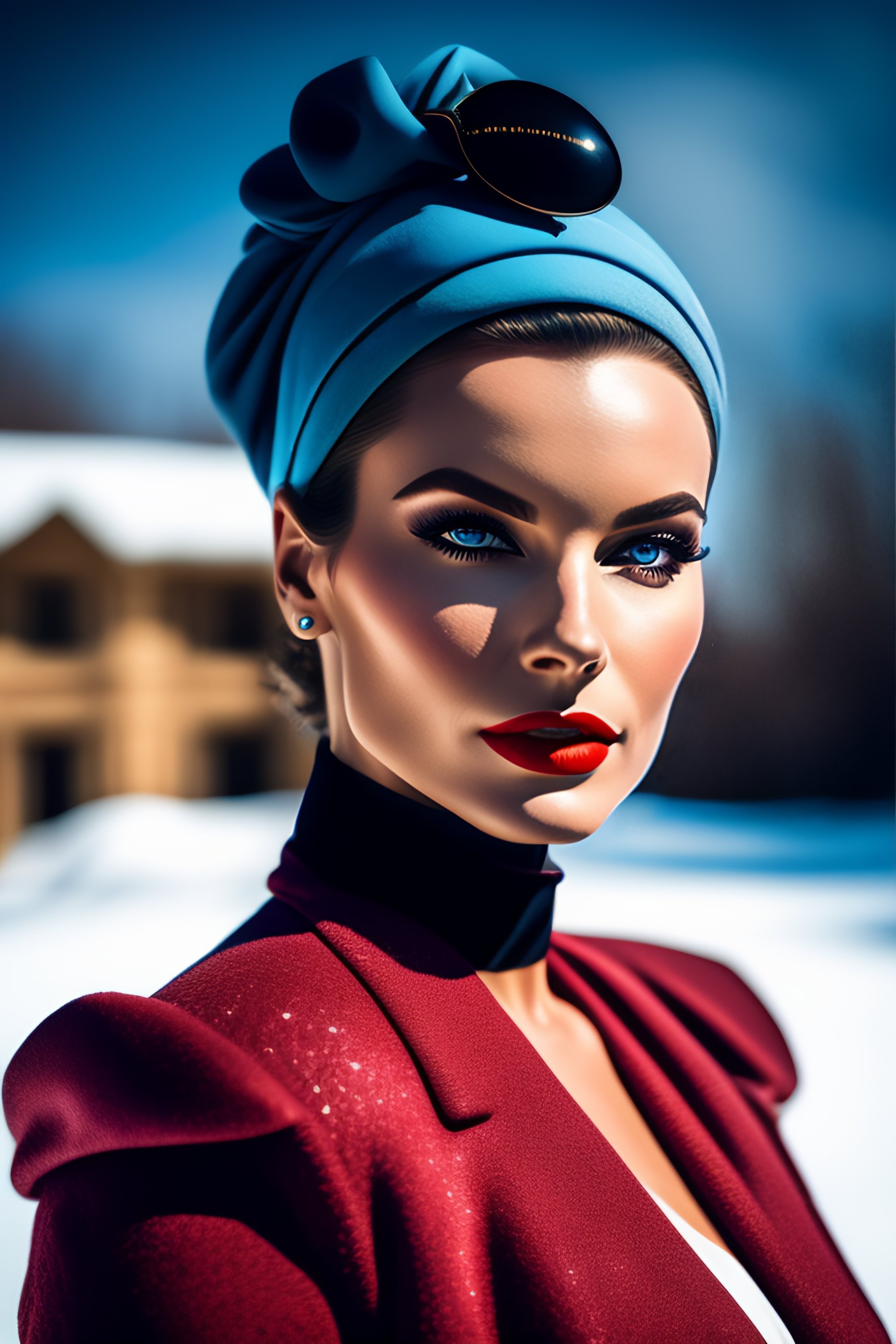 Lexica - 1950's shiny atompunk poster style, super model beautiful ...