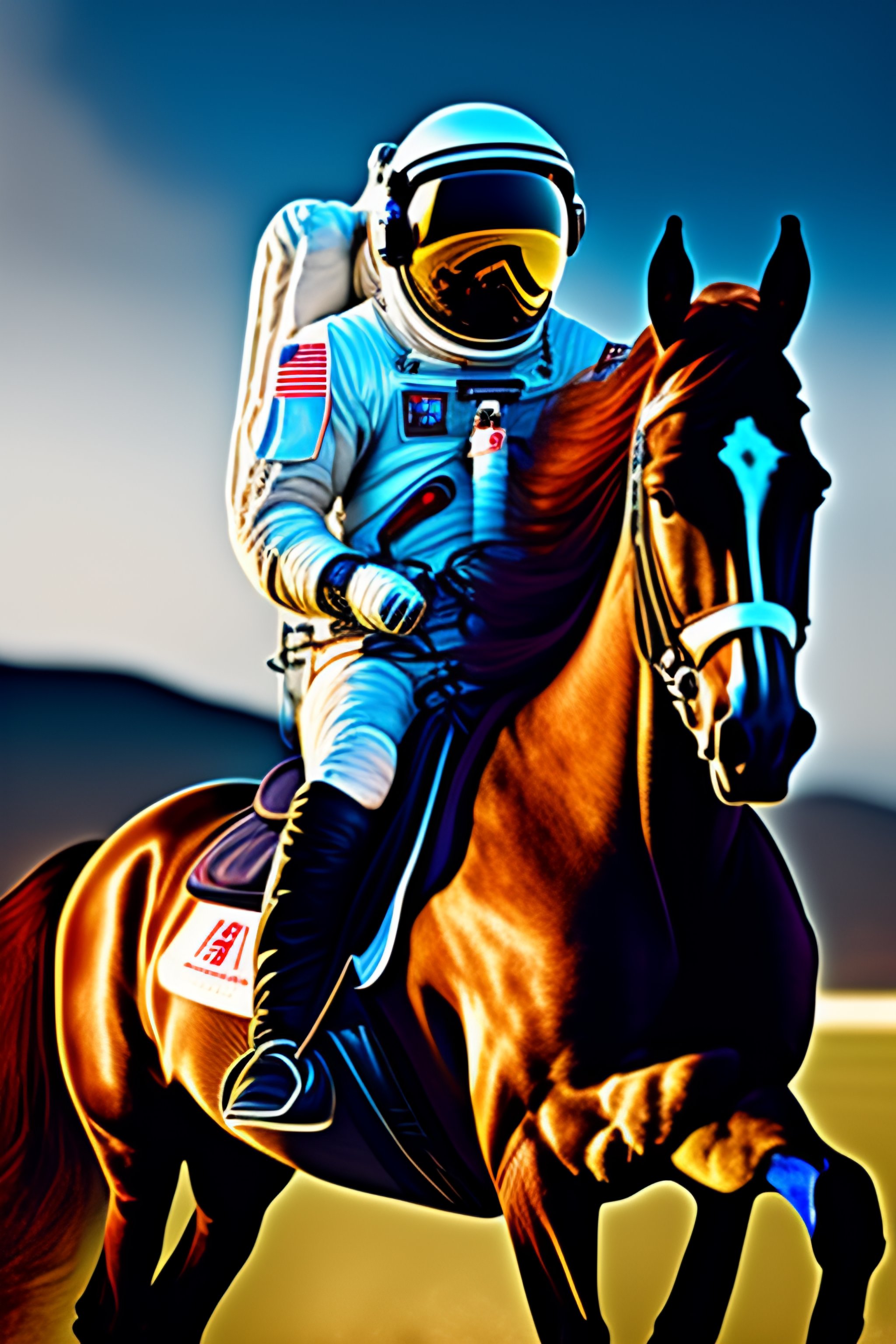 Lexica - A photograph of an astronaut riding a horse