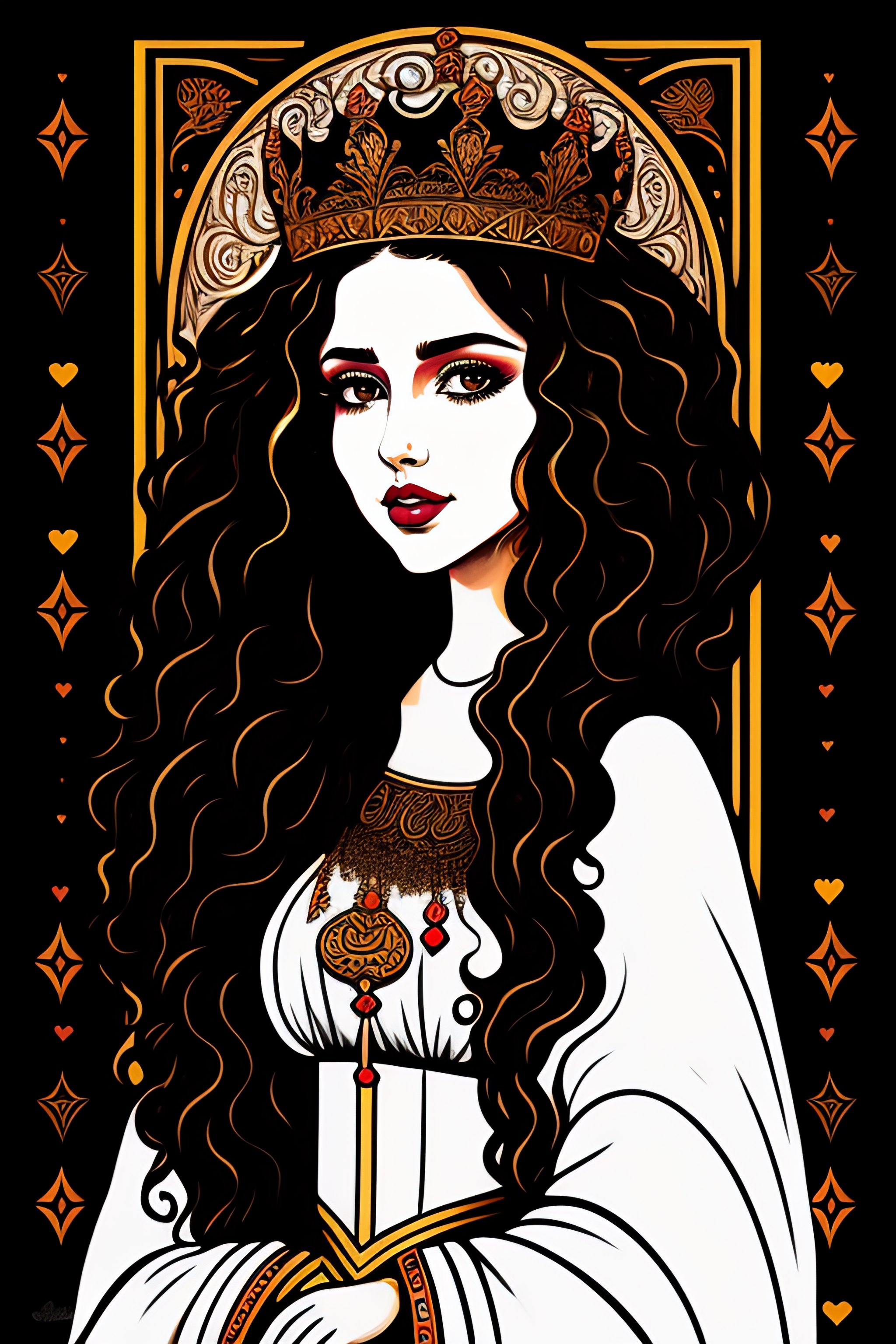 Medieval Queen Drawing