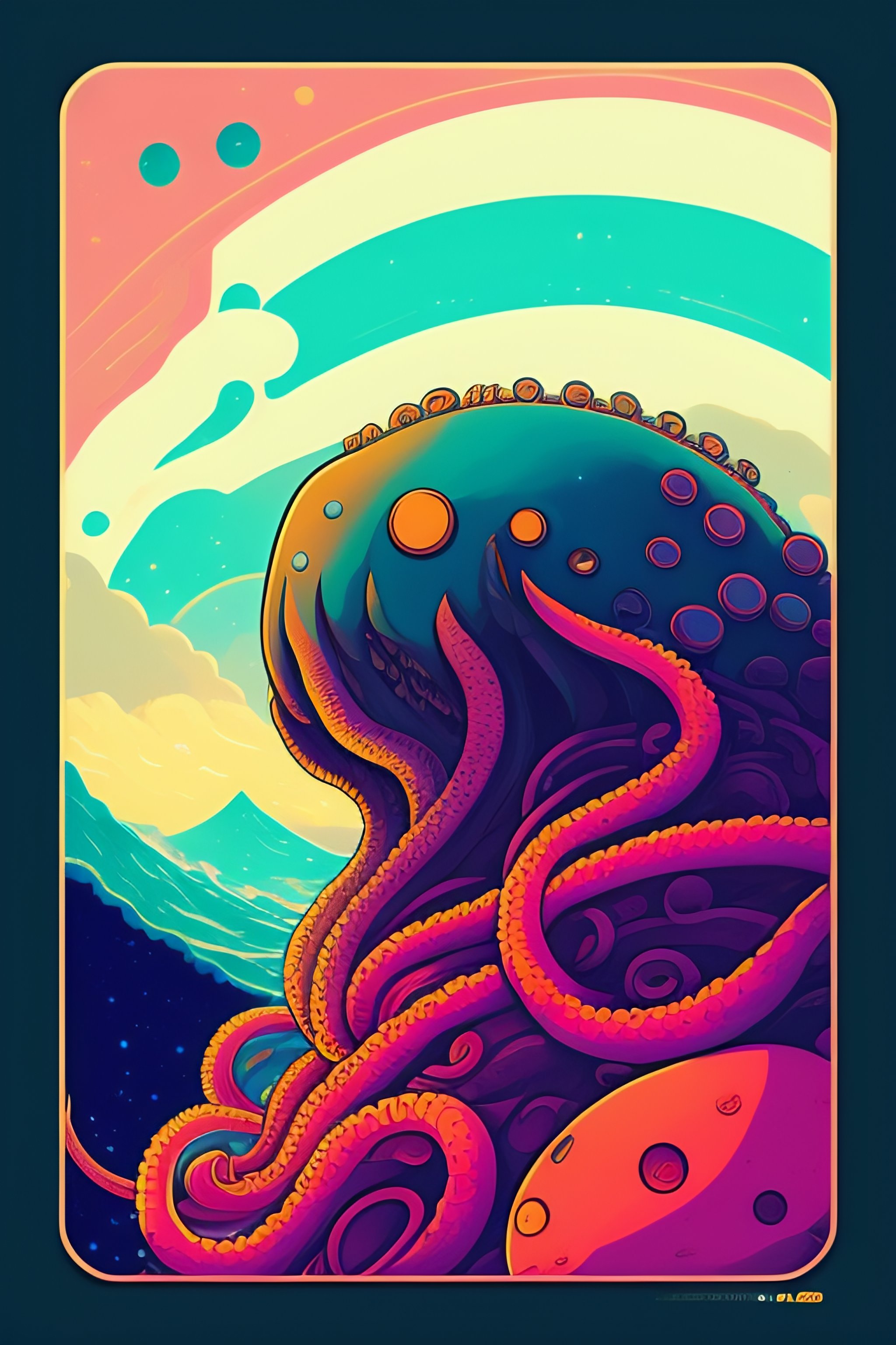 Lexica - Photo of a octopus monster in the space, style of laurie ...