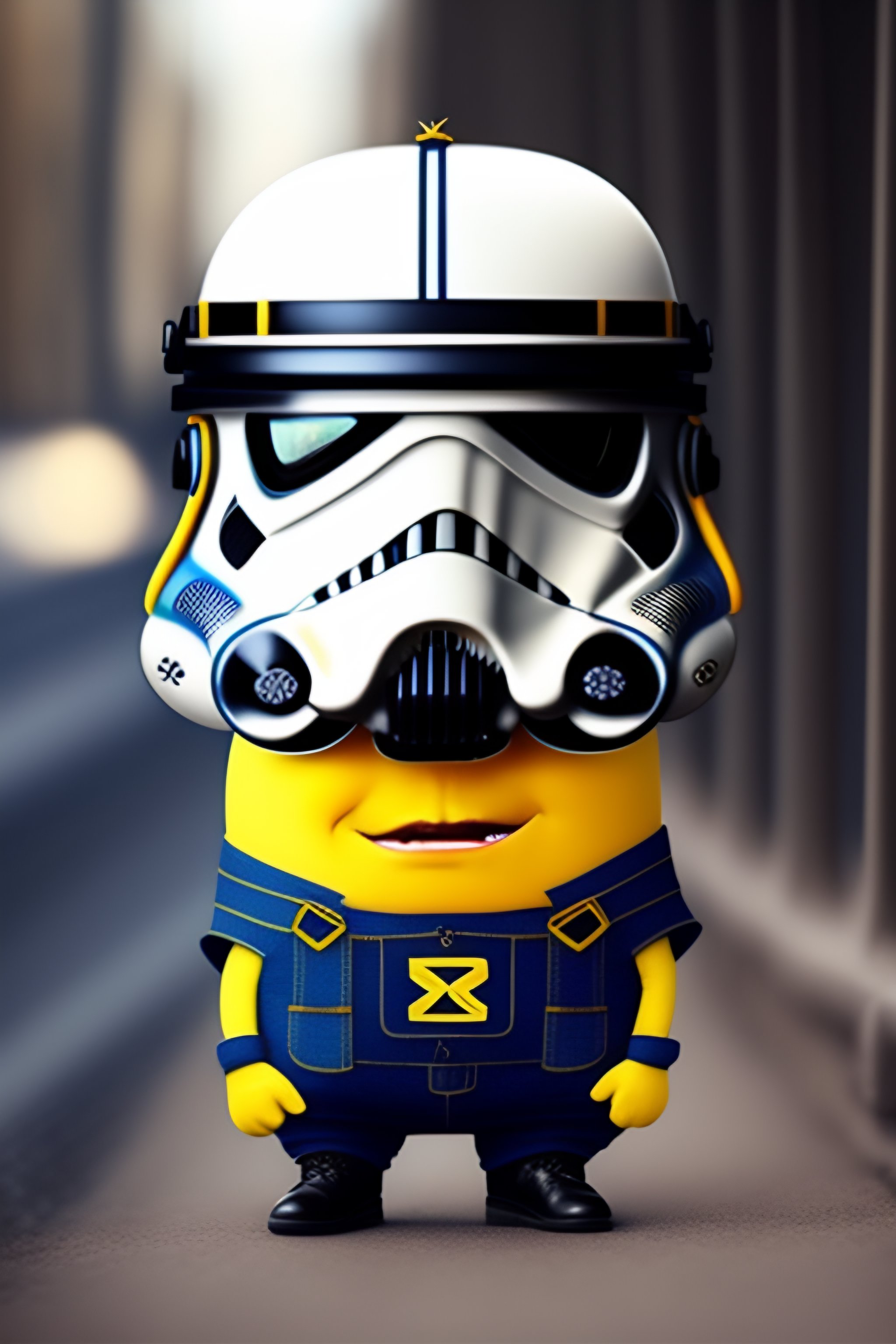 Lexica - A Minion wearing the clothes of a stormtrooper