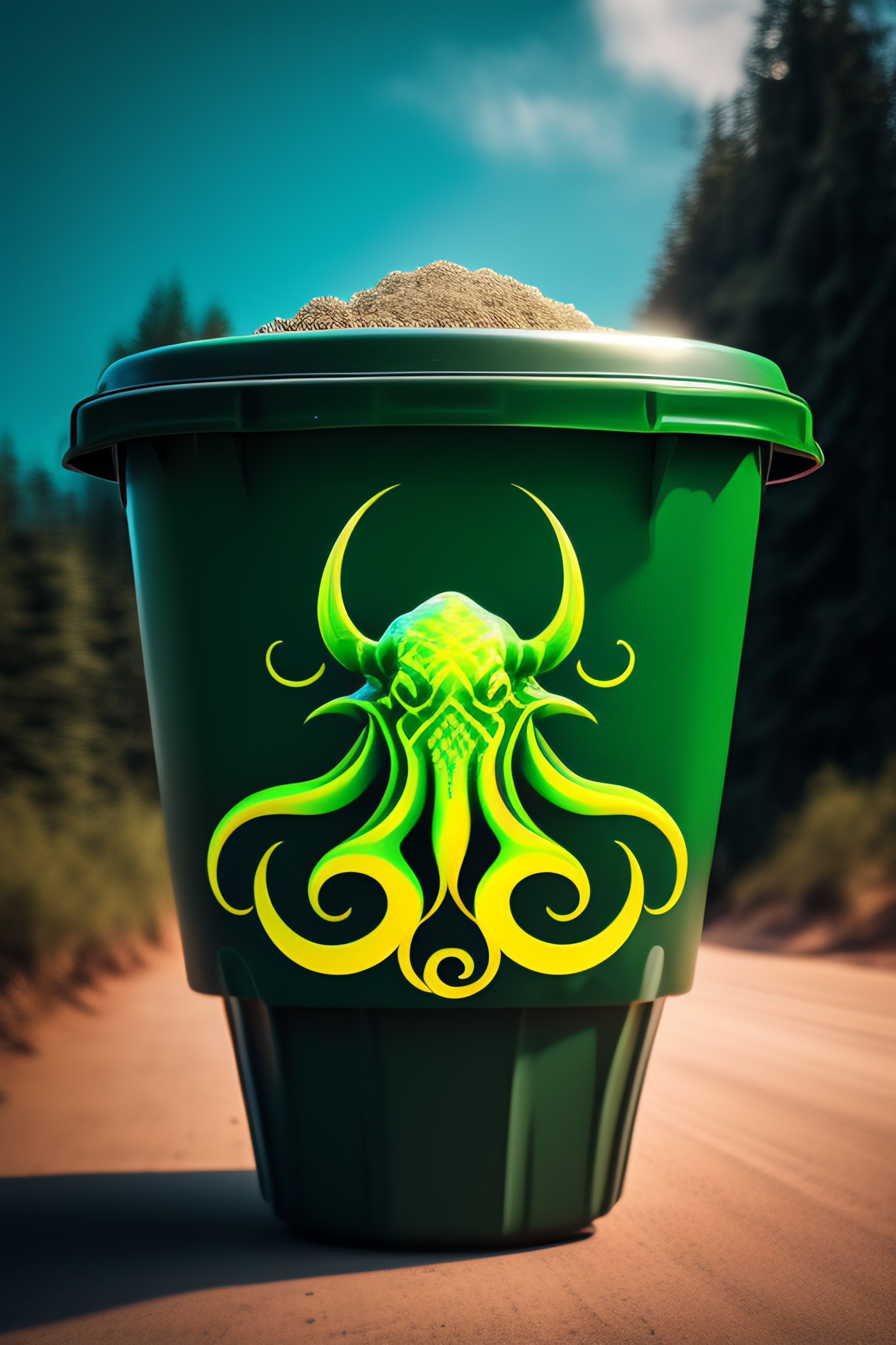 Lexica - Cthulhu, circular, trash, logo, rave