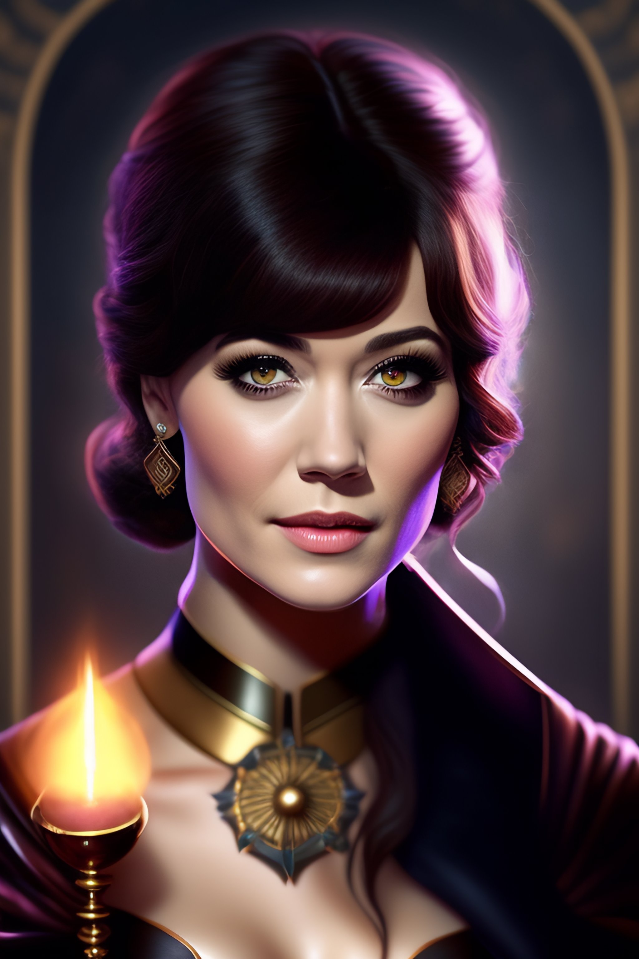 Lexica - Mary Elizabeth Winstead like a necromancer, dnd style