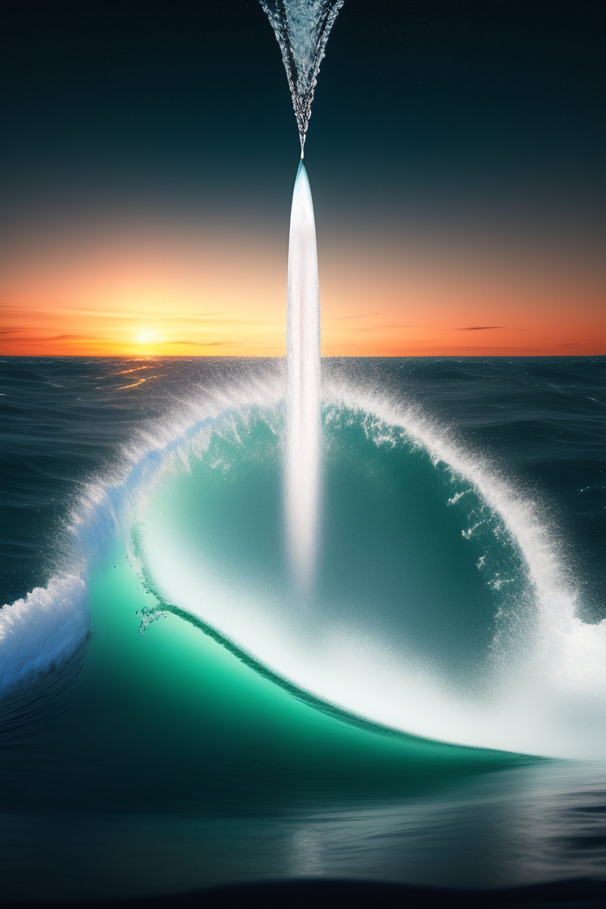 Lexica - BIG WATER DROP FALLING TO A LAKE OF WATER AND GENERATING A BIG ...