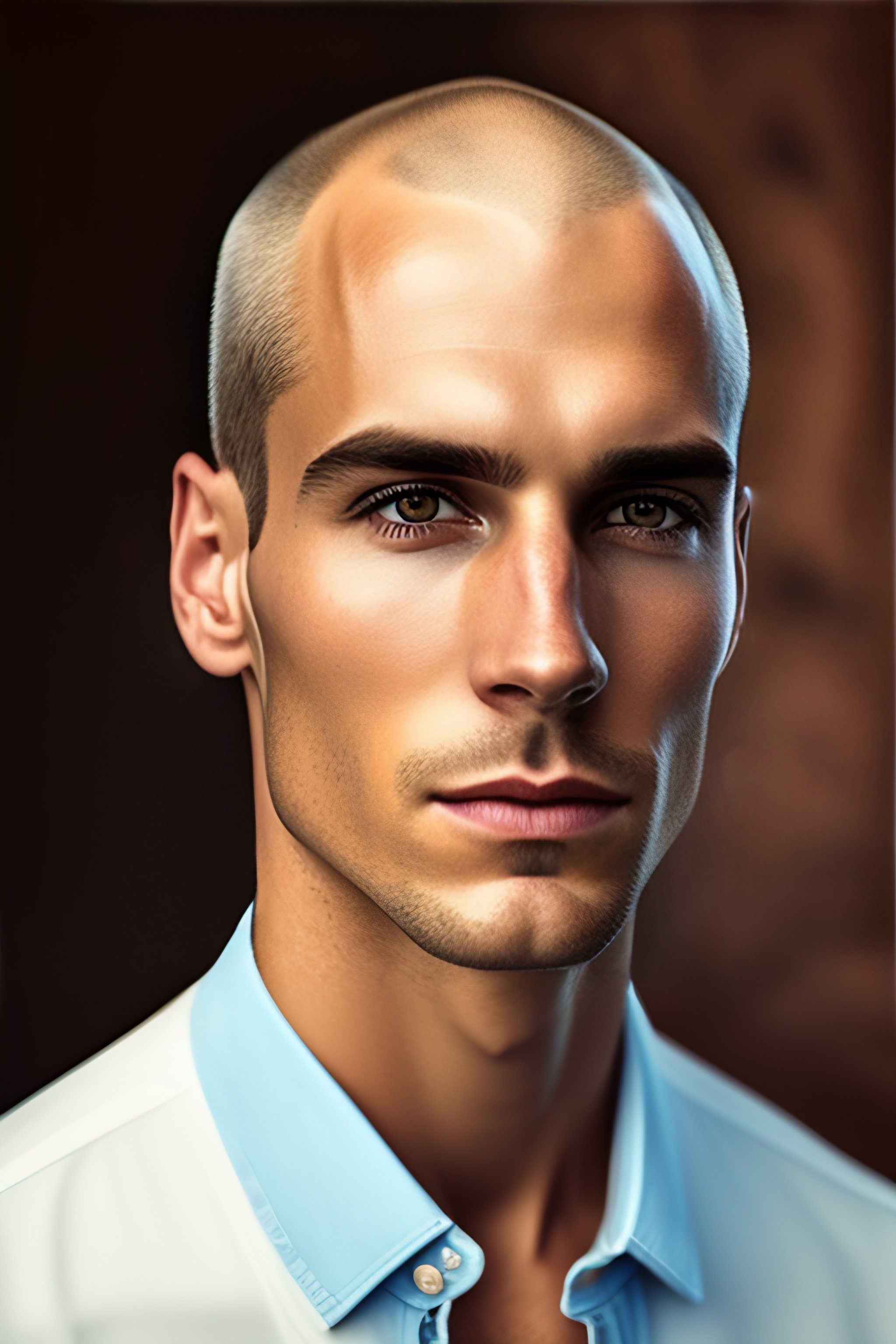 Lexica - Portrait of a 28 years old male, bald, good looking