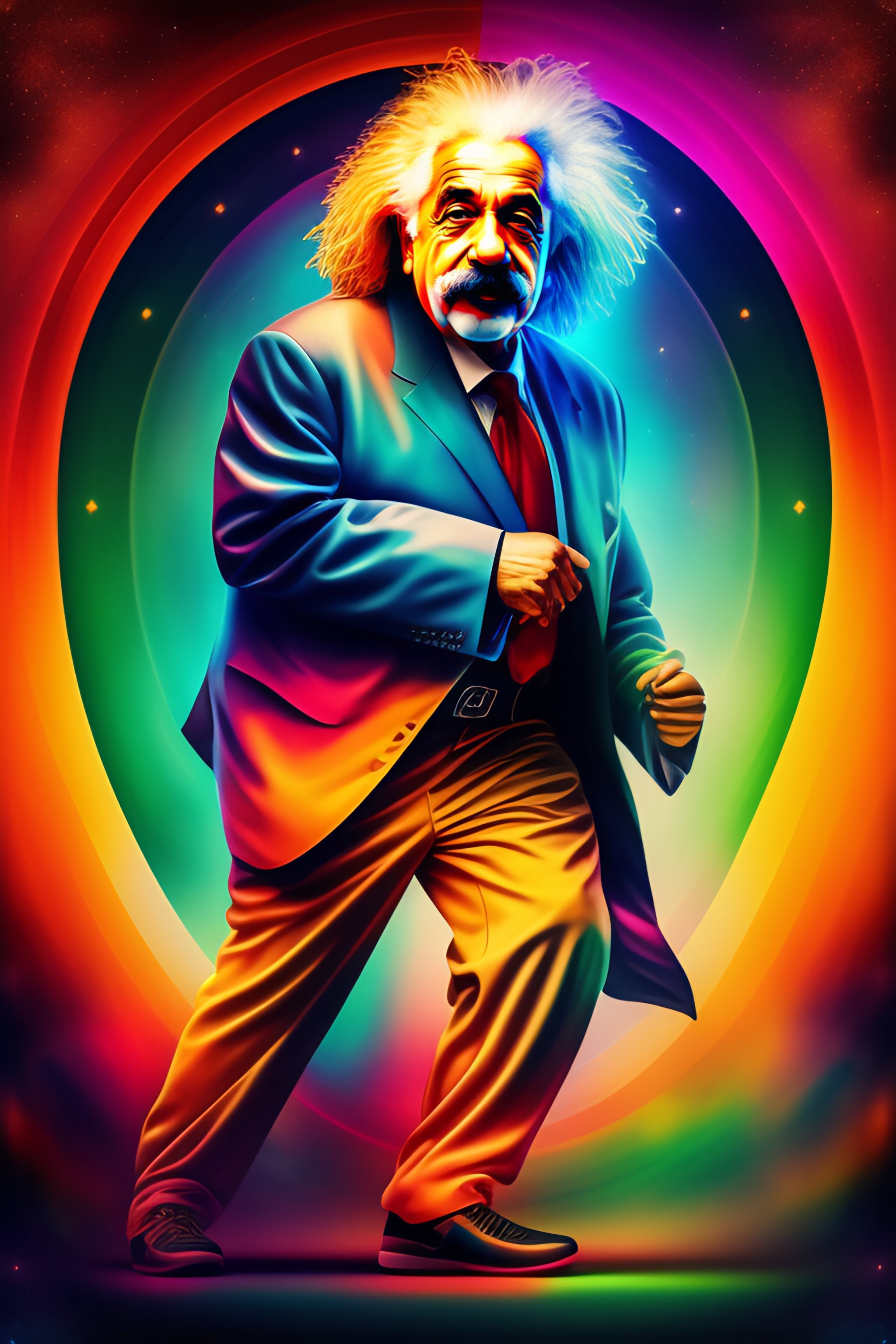 Lexica - Portrait of einstein dancing to hiphop