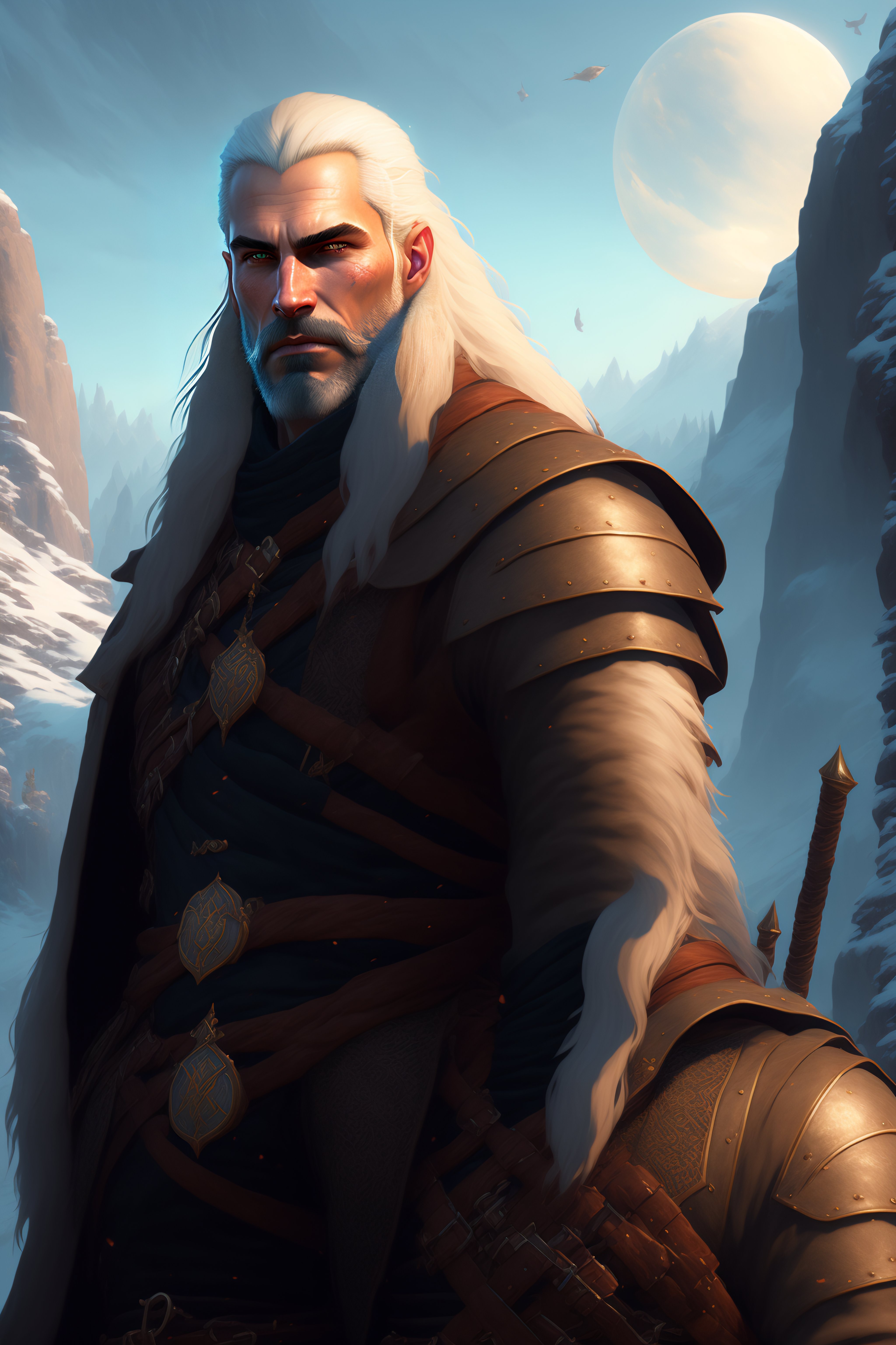 Lexica - Highly detailed portrait of geralt of rivia, stephen bliss ...